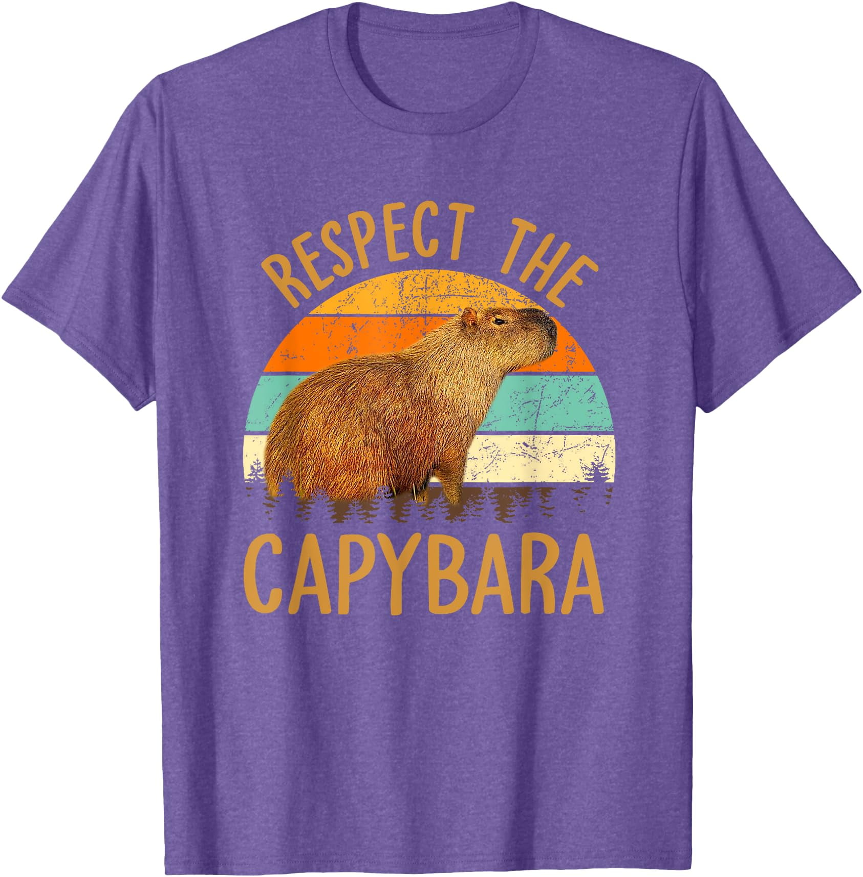 Animal Funny Respect Capybara Lover Unisex T-Shirt for Men Women Kids ...