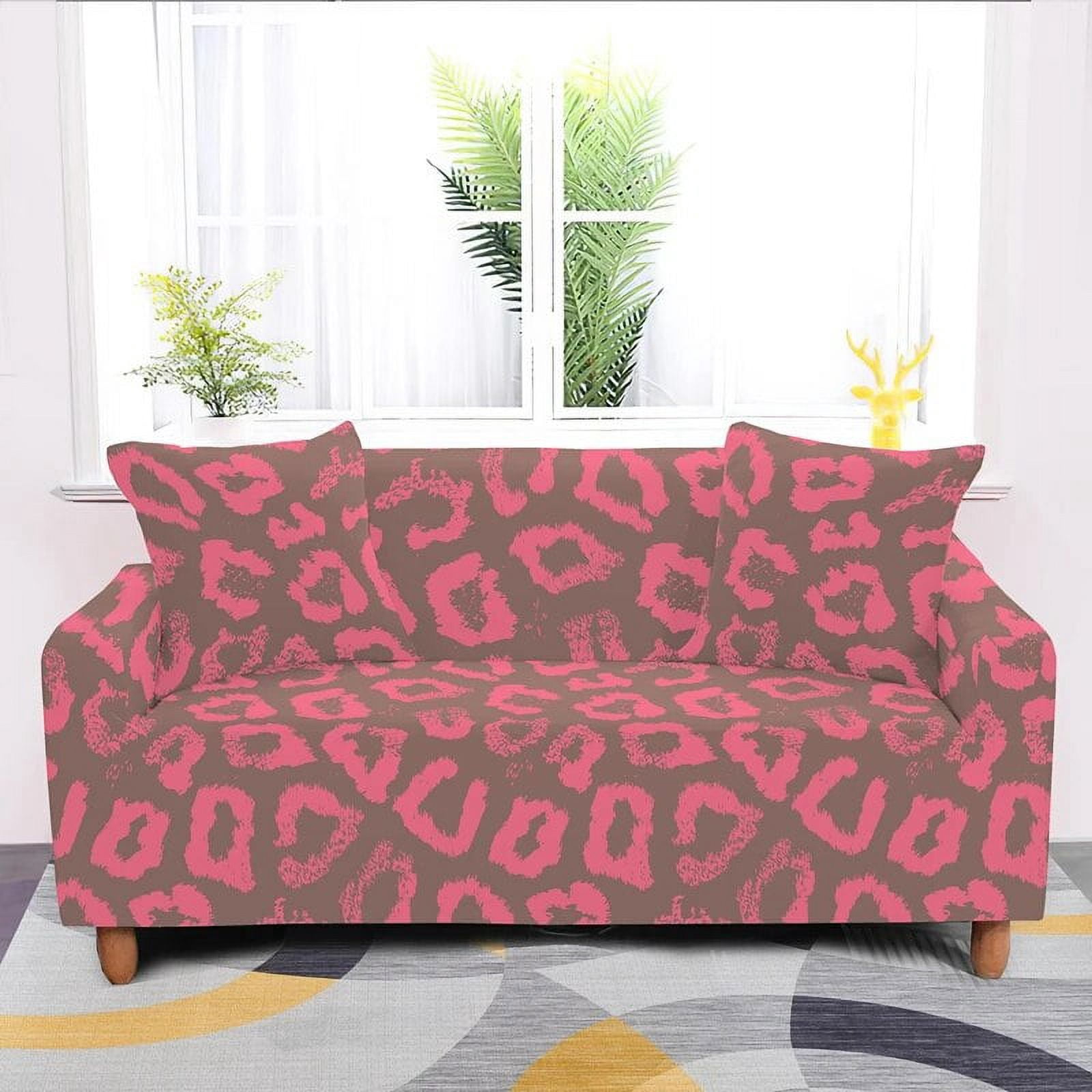 Animal Fur Stretch Sofa Cover For Living Room 1/2/3/4 Seater ...