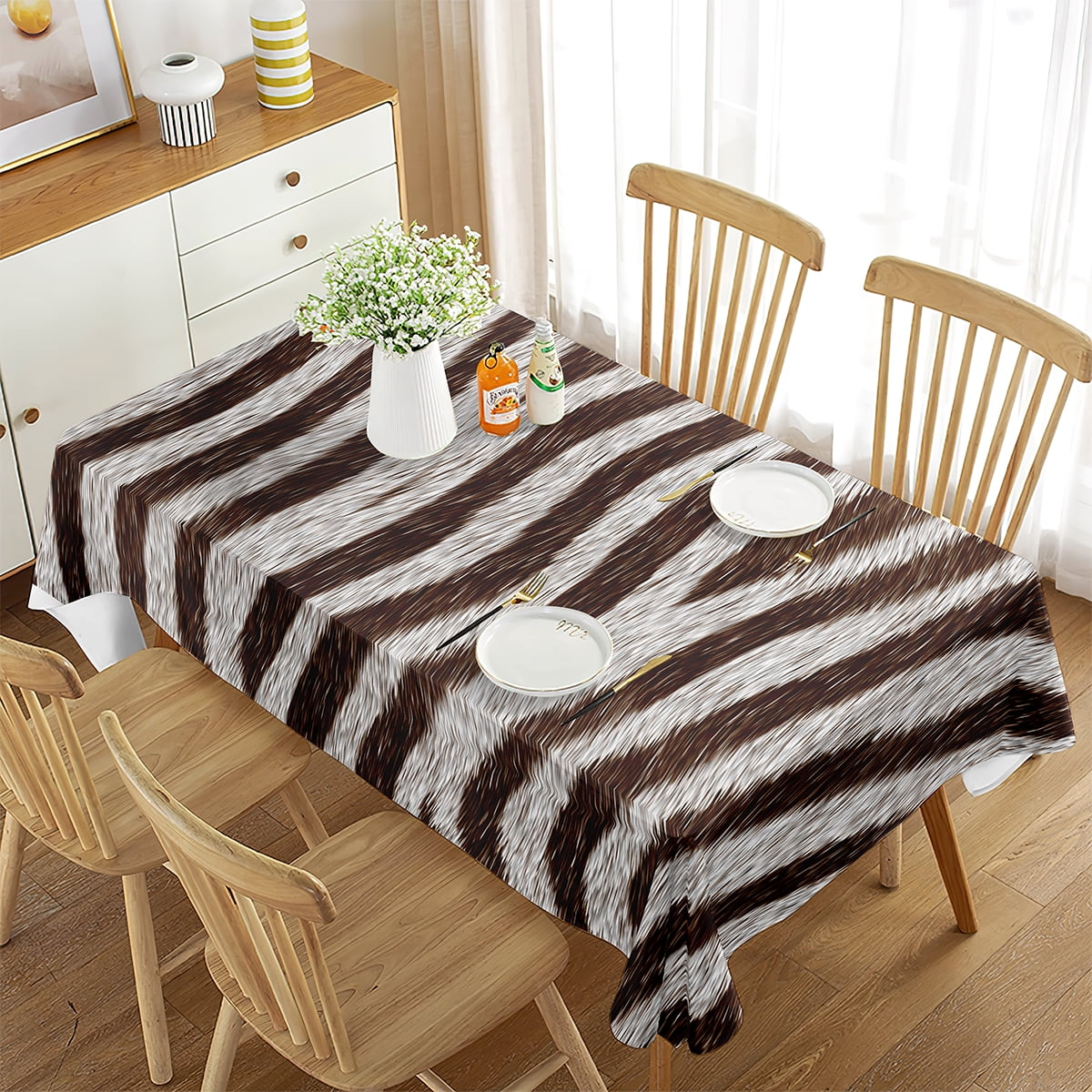Animal Fur Tablecloth Wild Animal Fur Tiger Zebra Giraffe Leopard ...