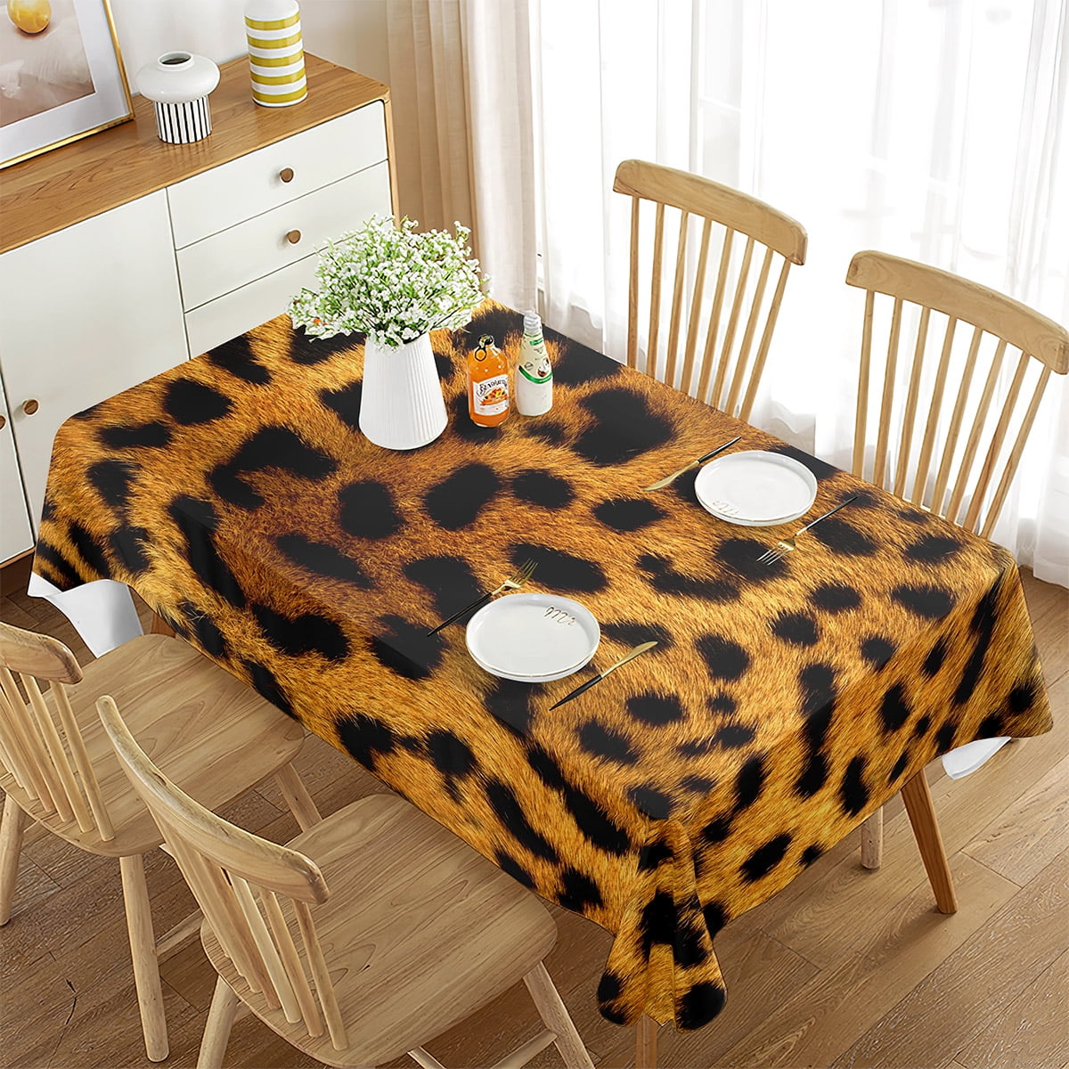 Animal Fur Tablecloth Wild Animal Fur Tiger Zebra Giraffe Leopard ...