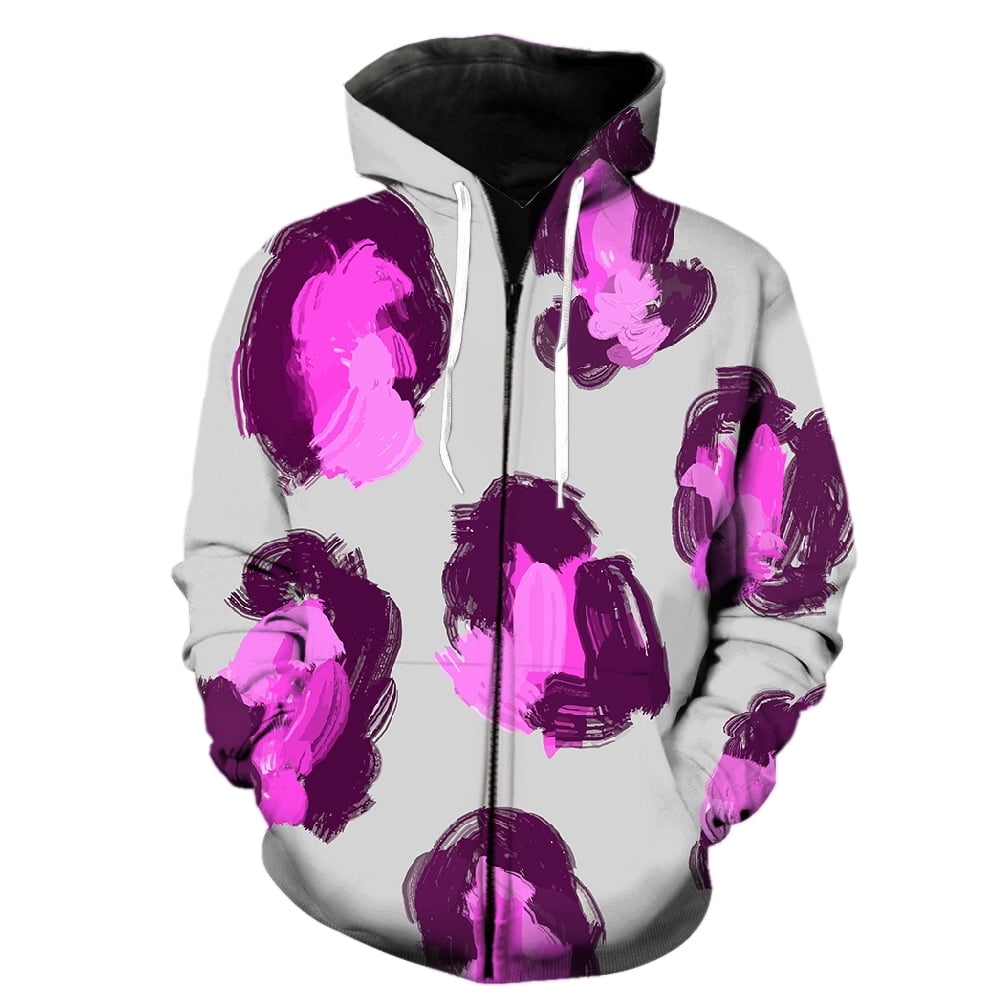 Animal Fur Texture Men's Zipper Hoodie Streetwear Funny Harajuku Spring ...