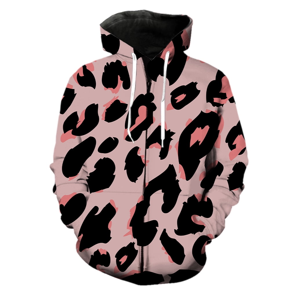 Animal Fur Texture Men's Zipper Hoodies Teens 3D Printed Cool 2024 Hot ...