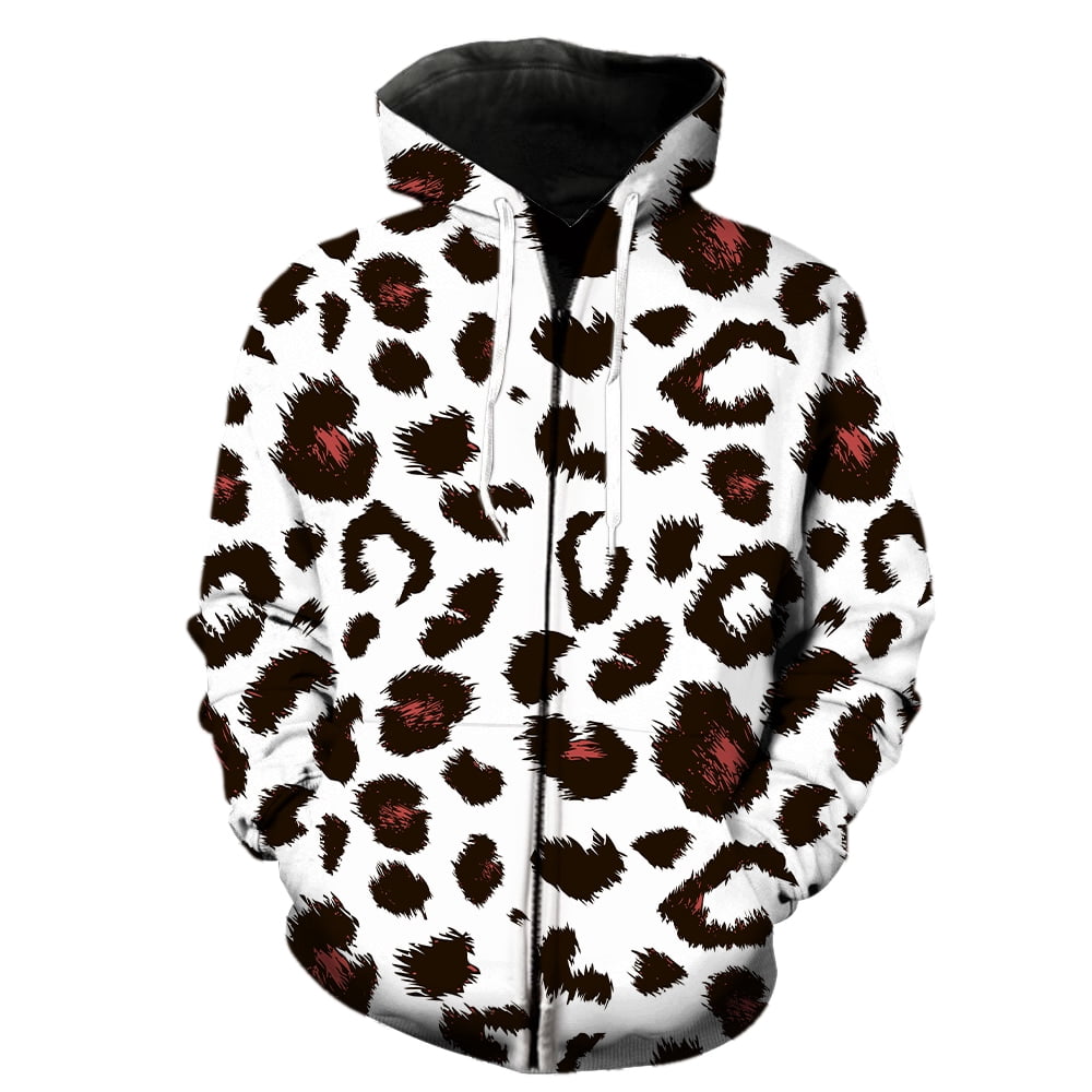 Animal Fur Texture Men's Zipper Hoodies Teens 3D Printed Cool 2024 Hot ...