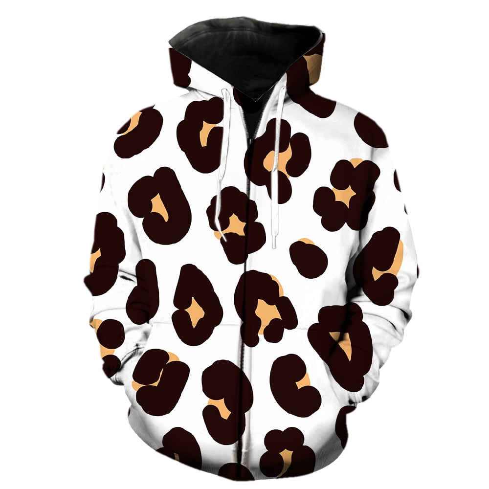Animal Fur Texture Men's Zipper Hoodies Teens 3D Printed Cool 2024 Hot ...