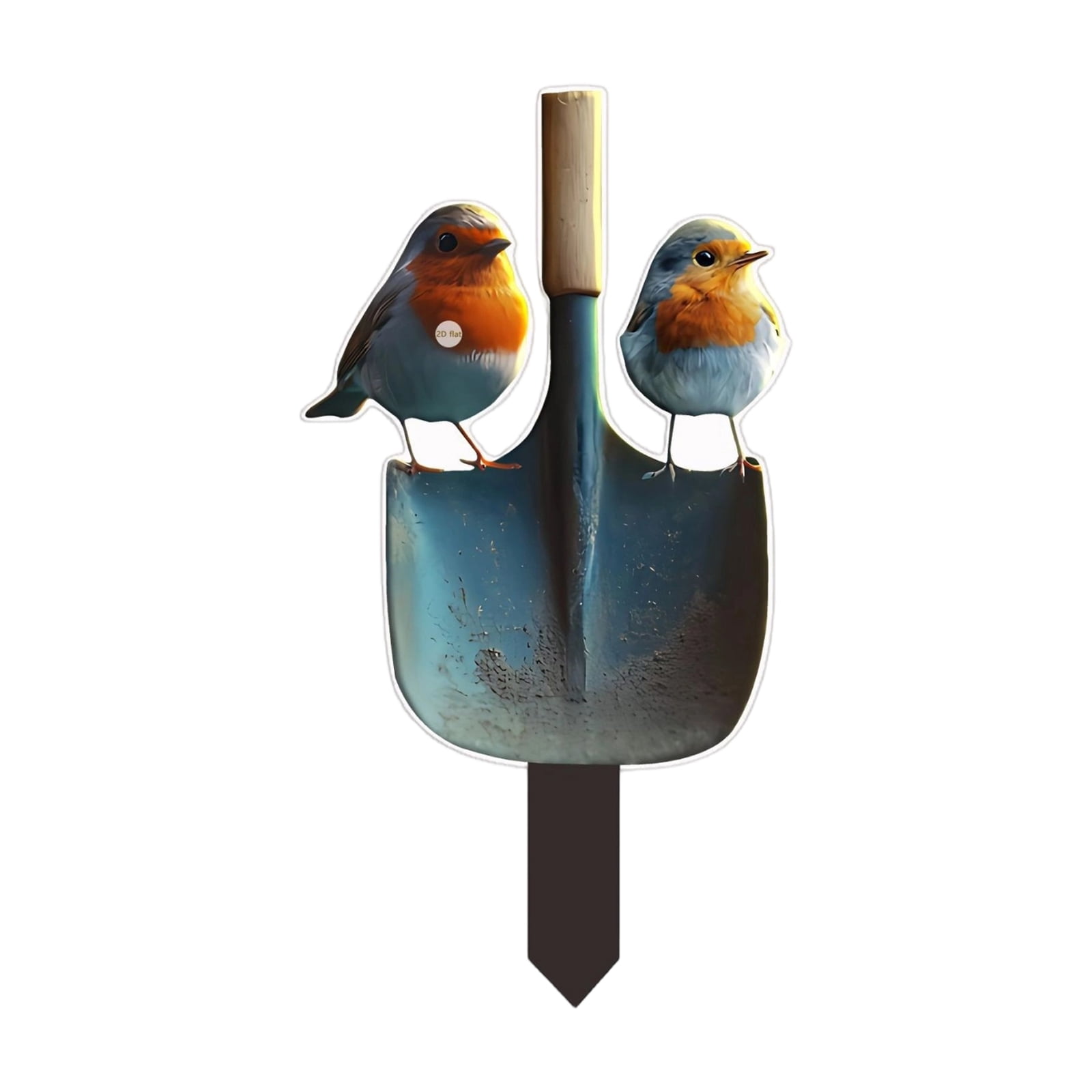 Animal Garden Ornaments Set 2D Flat Acrylic Decorative Stakes Shovel ...