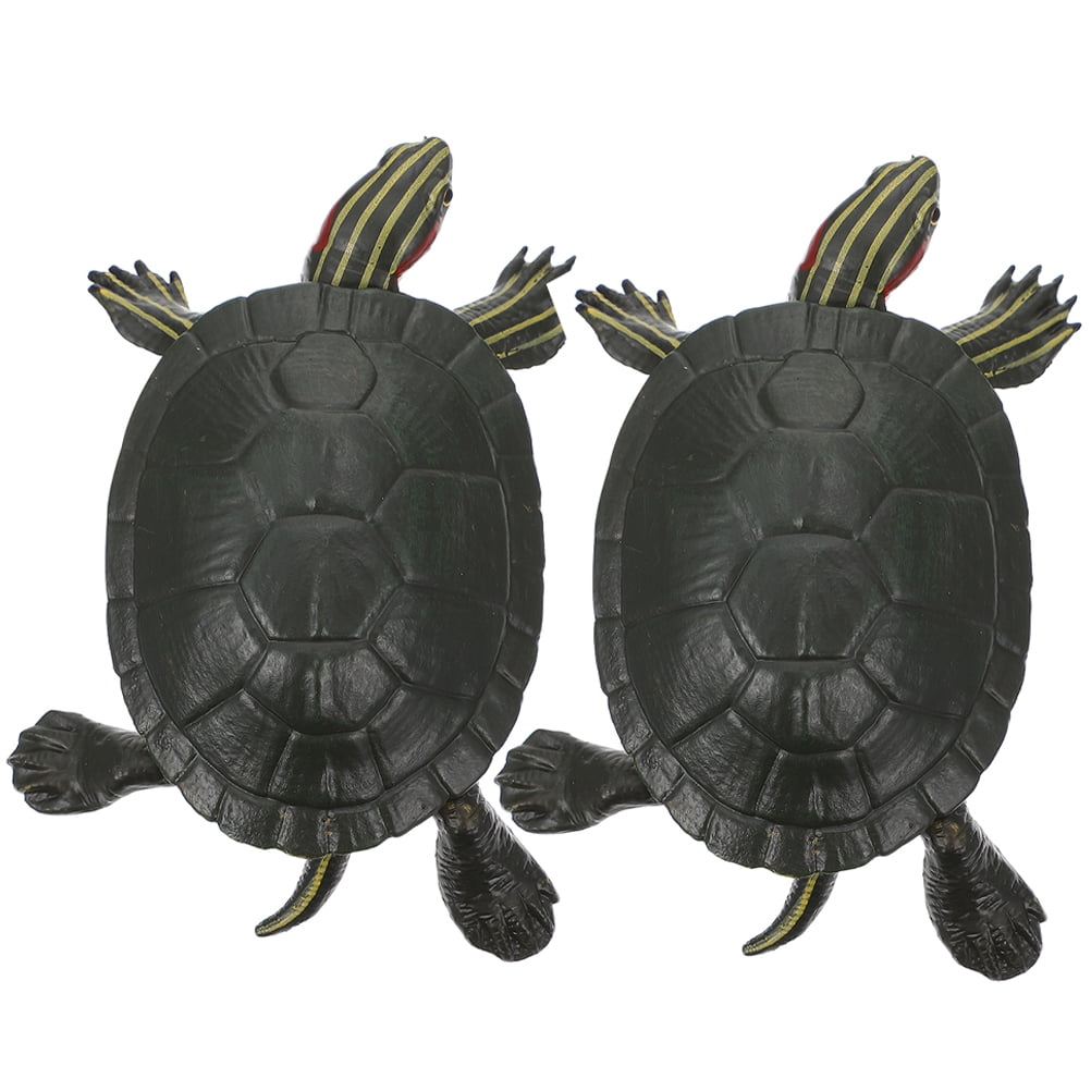Animal Garden Plastic Tortoise 2 Pcs Artificial Sea Turtle Childrens ...
