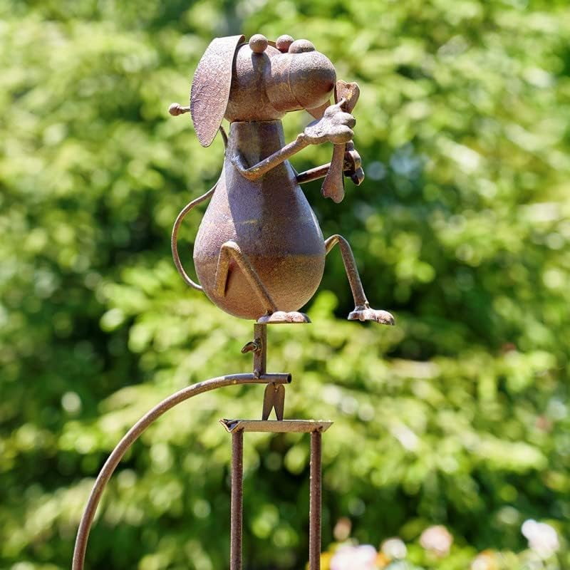 Animal Garden Swing Balance Stakes in Assorted Styles (Dog with Glass ...