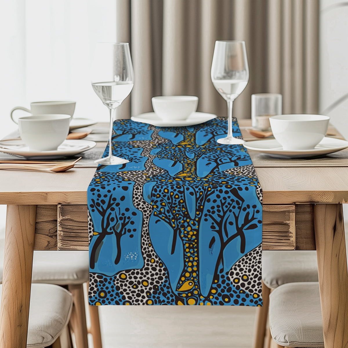 Animal Giraffe Abstract Table Runners Kitchen Table ration Washable ...