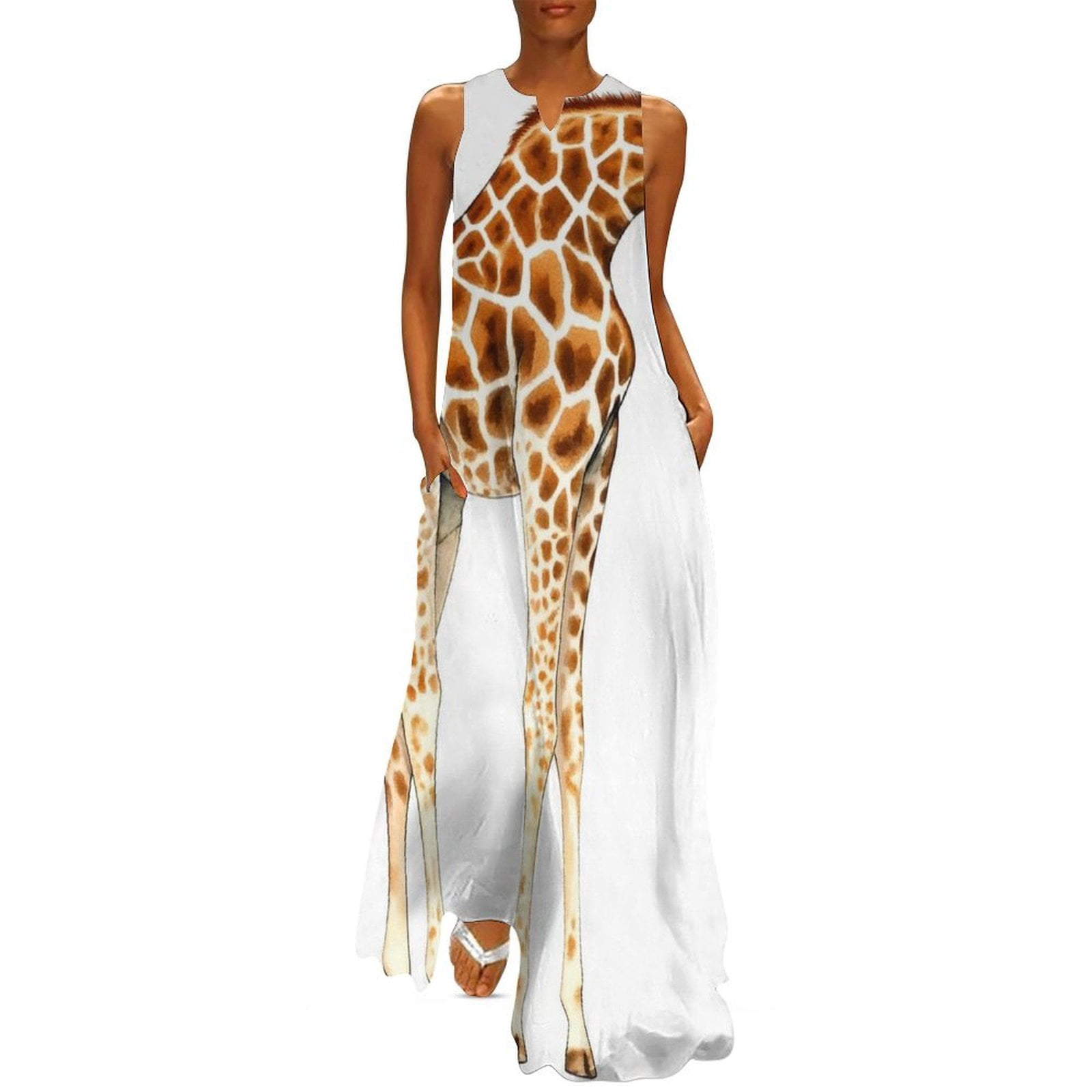 Animal Giraffe Probe Long Dress dress women summer dress for women ...