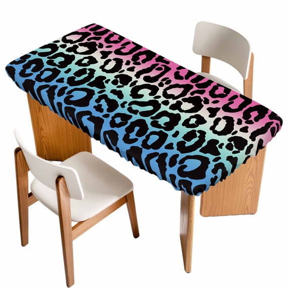 Animal Gradient Fitted Rectangle Tablecloth 30" x 60" Leopard Print ...