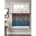 Animal Gradient Sheer Curtains 45 Inch Long 1 Panel Leopard Print Rod ...