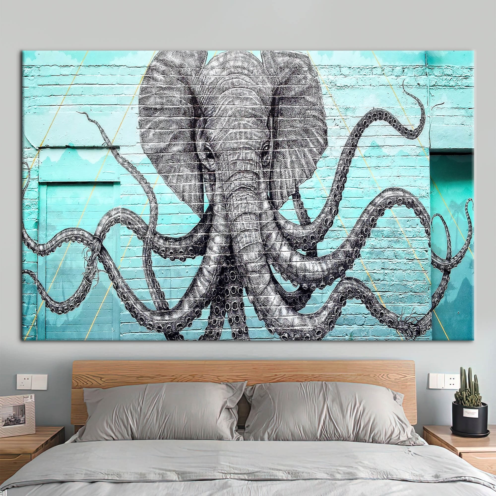Animal Graffiti Poster, Graffiti Printed Canvas, Elephant Artwork ...