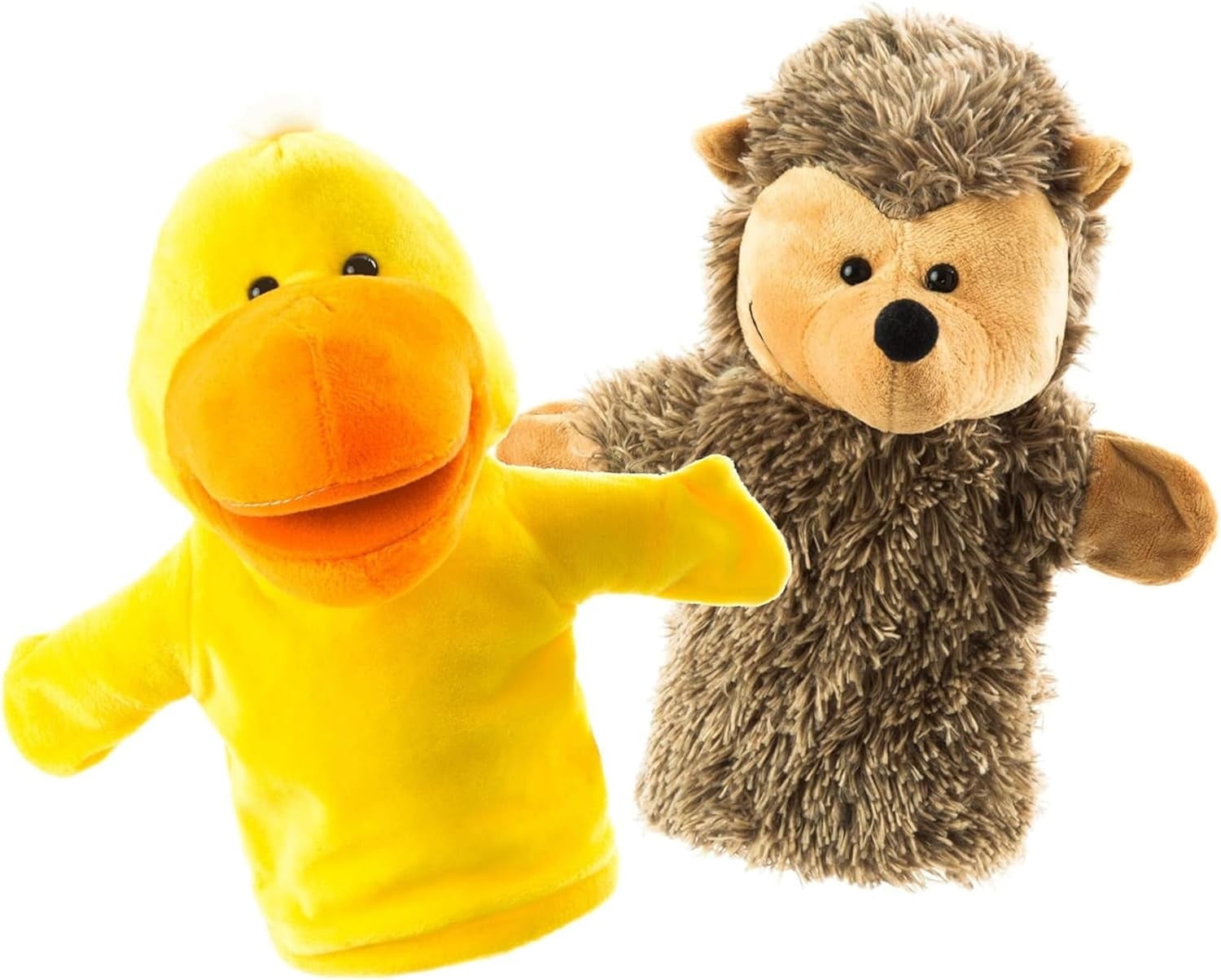 Animal Hand Puppet Set - high quality, movable open mouth, 9.5" soft ...