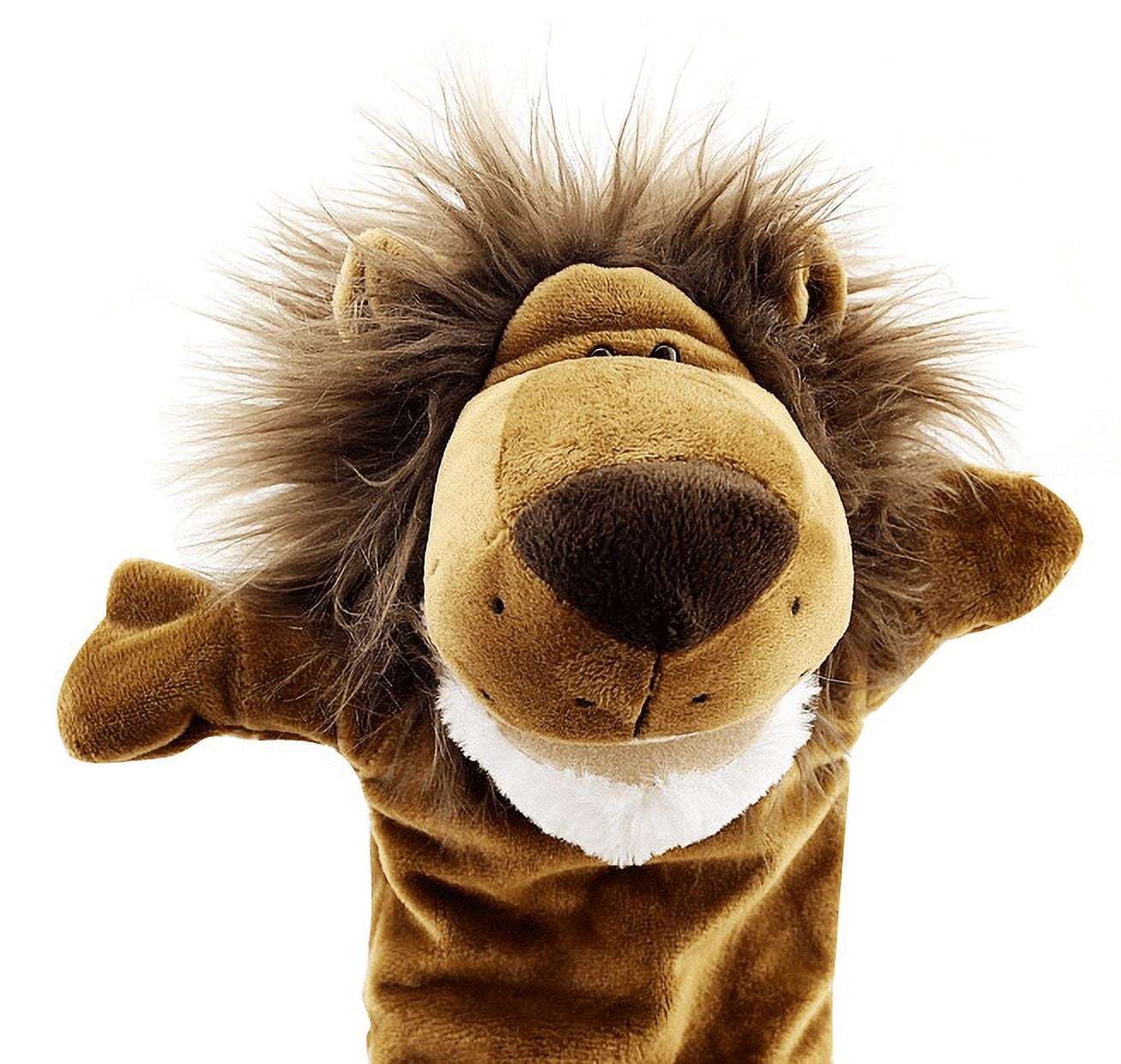 Animal Hand Puppets Cute Plush Tiger Cow Sheep Lion Rabbit Monkey ...
