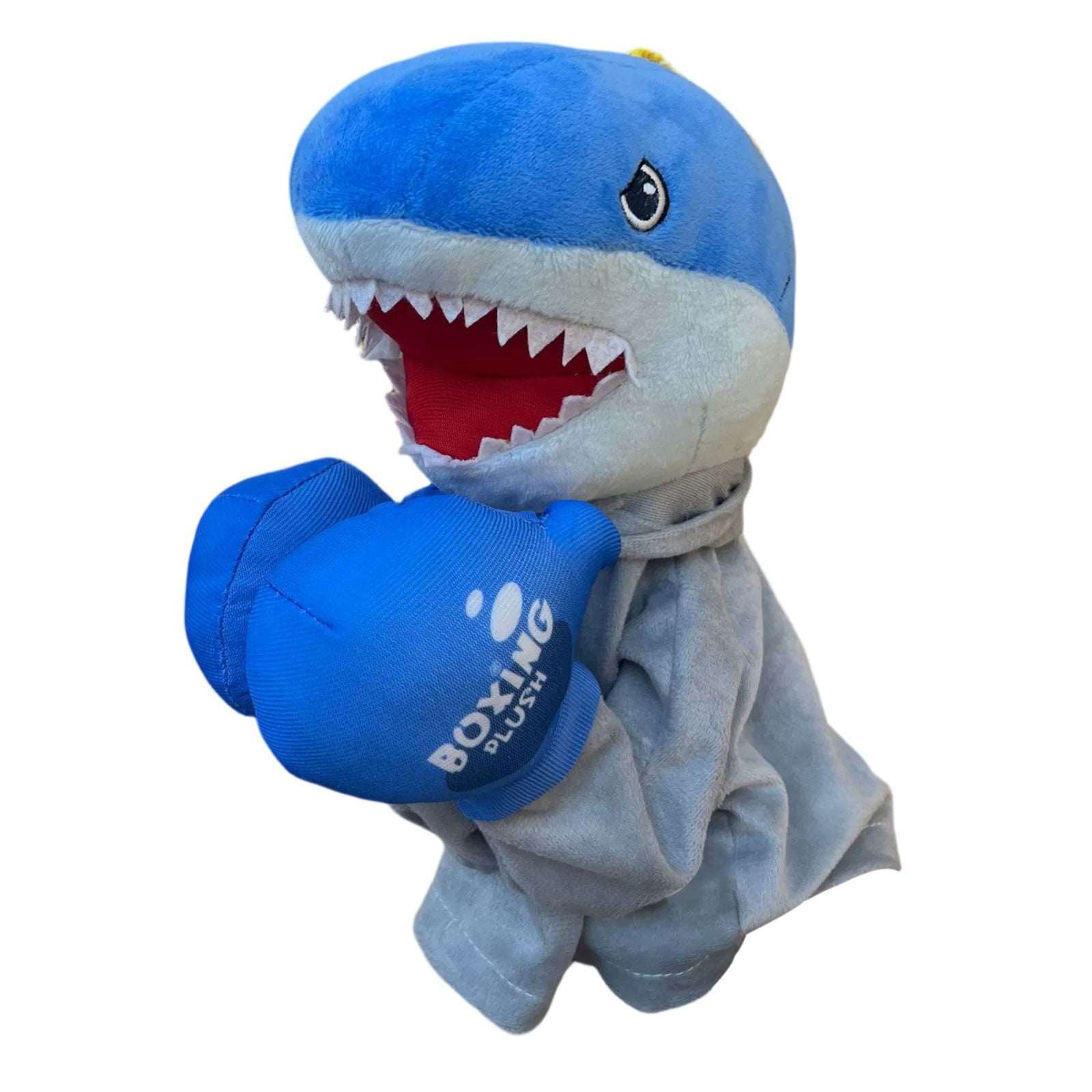 Animal Hand Puppets with Movable Mouth Cartoon Shark Stuffed Animal ...