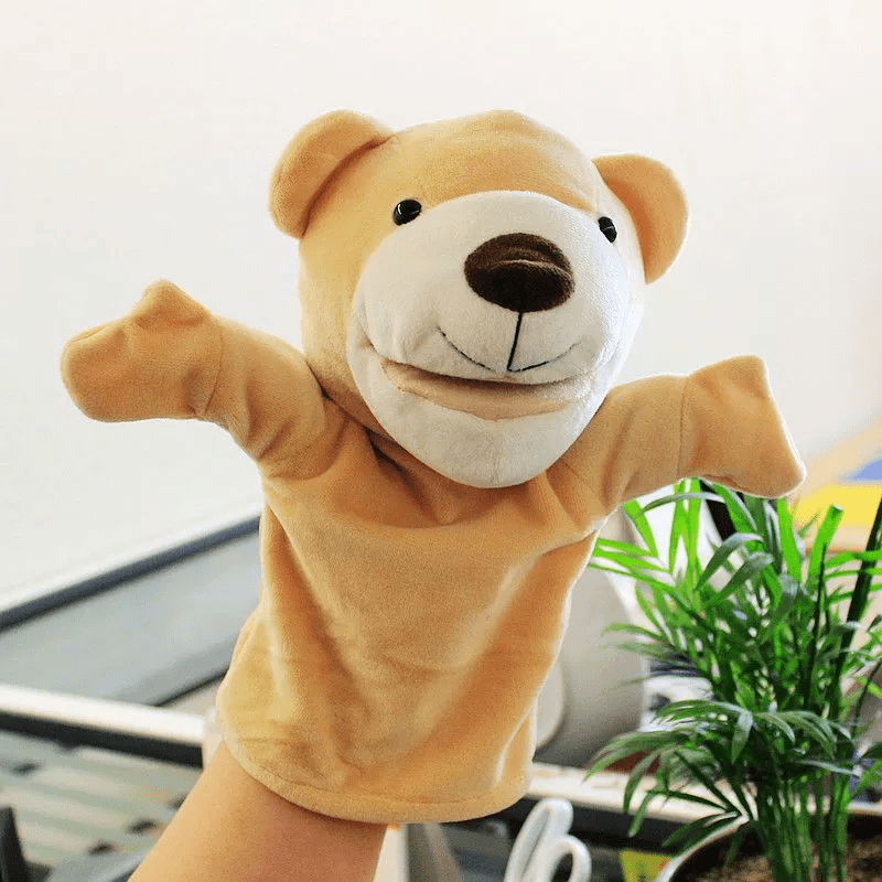 Animal Hand Puppets Set for Kids & Adults Soft Plush Toys with Movable ...