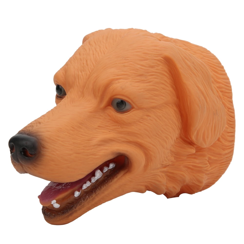 Animal Hand Puppets, Soft Rubber Puppy Head Plush Puppet Toy Kid Dog ...