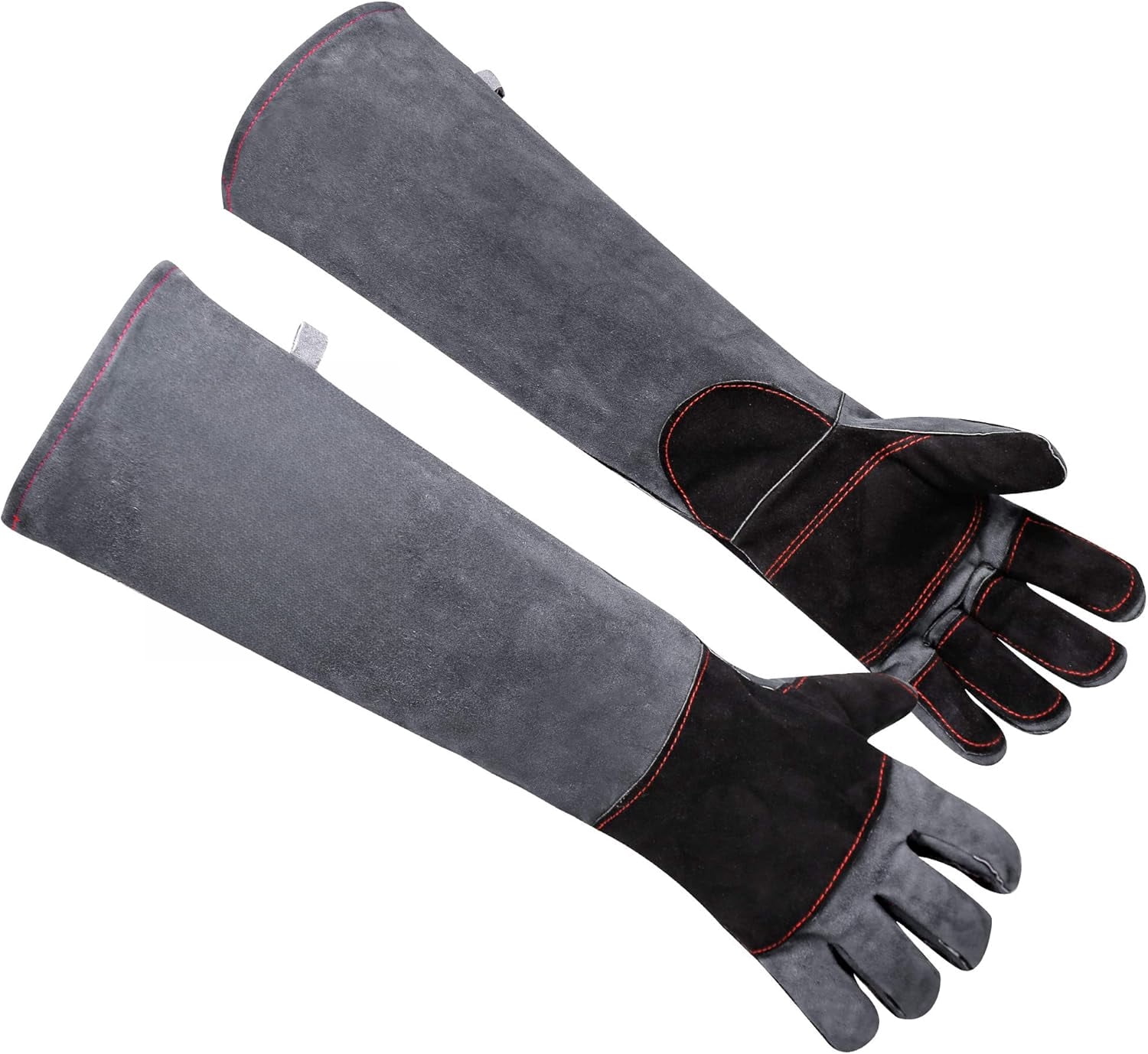 Animal Handling Gloves Bite Proof Double Leather Reinforced Padding Dog ...