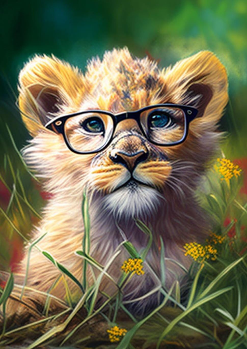 Animal Handsome Little Lion Wooden 500 Pieces Jigsaw Puzzle for Adults ...