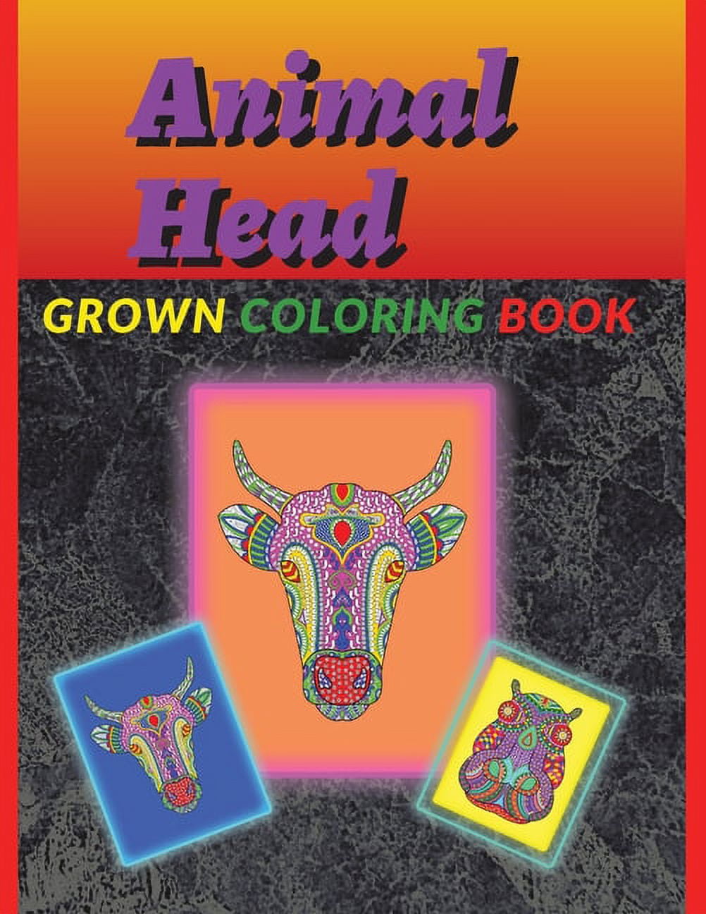 Animal Head Coloring Book for Grawn : Coloring Book for Grawn - Walmart.com