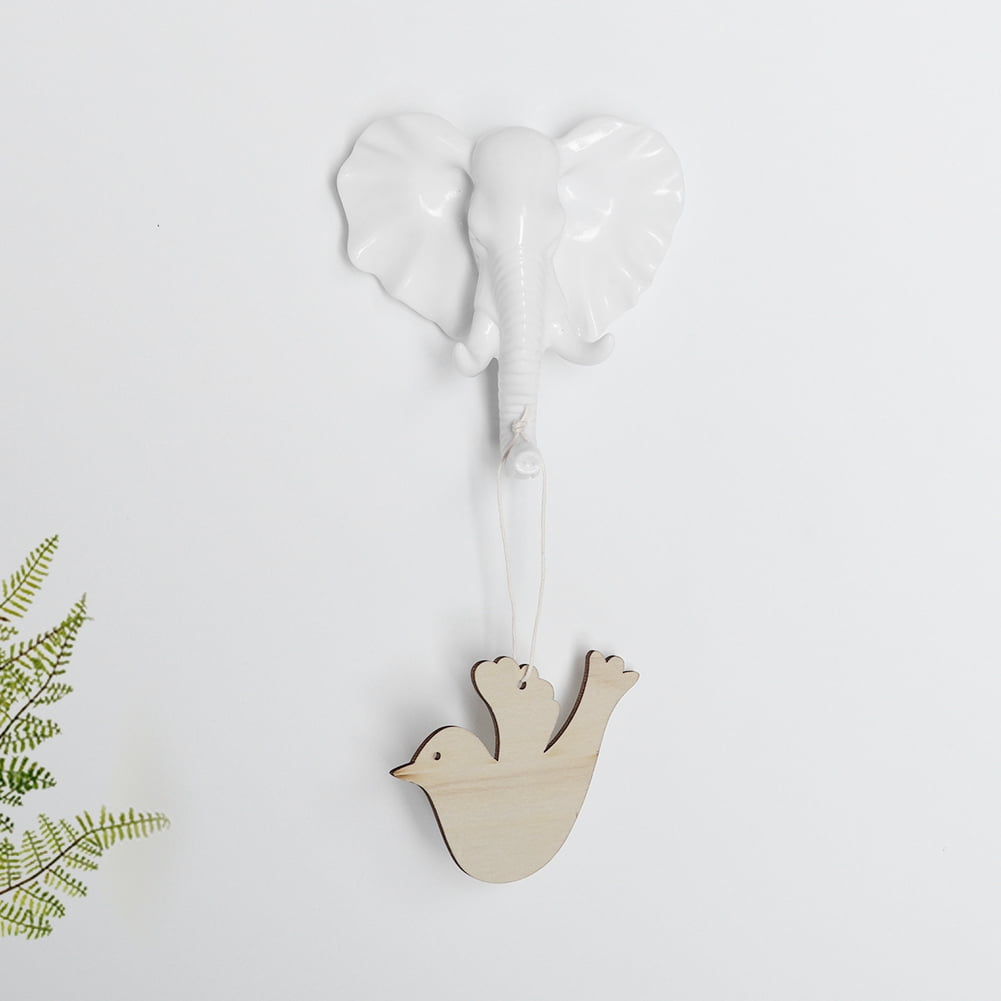 Animal Head Shape Rack Coat Clothes Hanging Vinyl Hook Wall Decorative ...