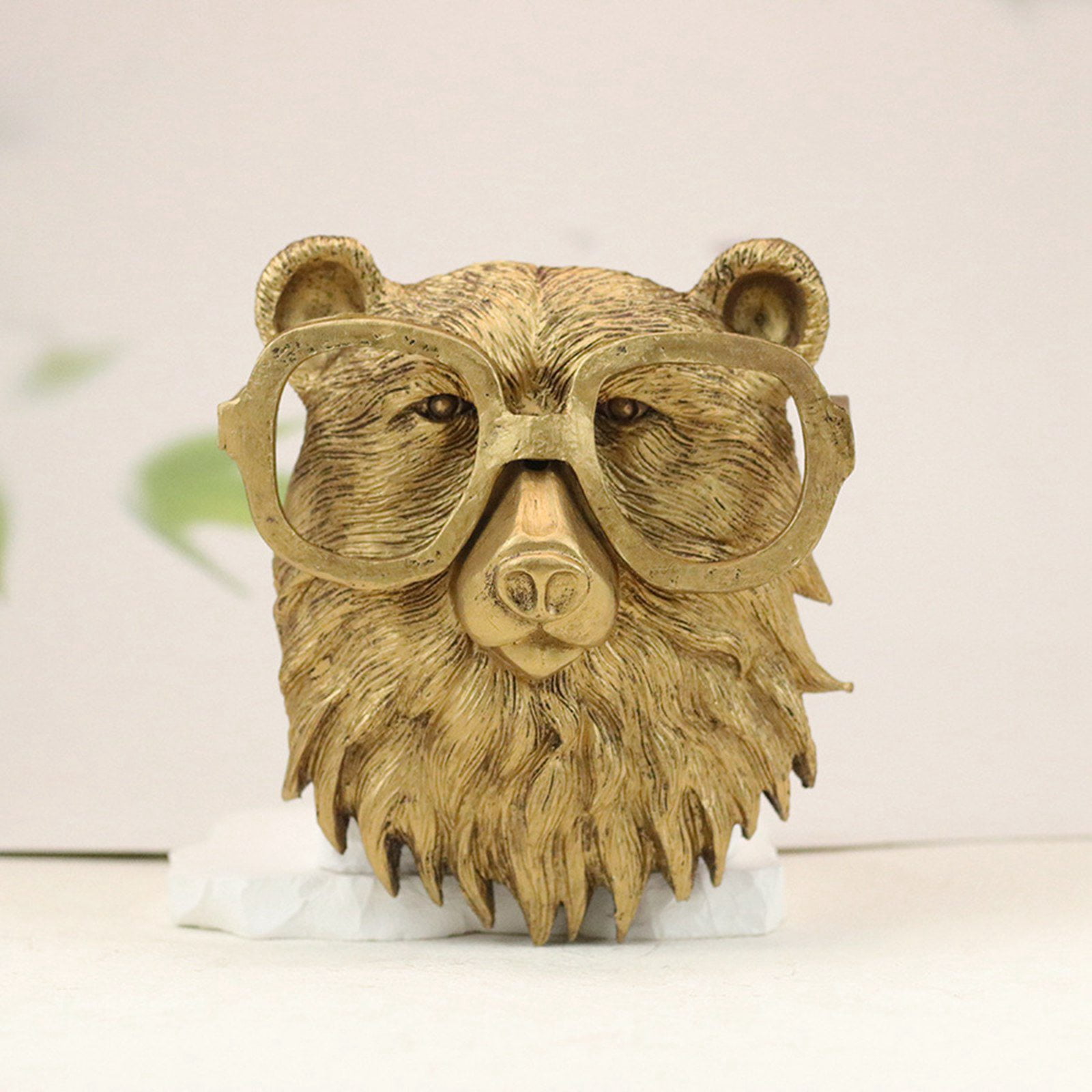 Animal Heads Wall Decor, Faux Bear Head Mount, Animal Sculptures Wall ...