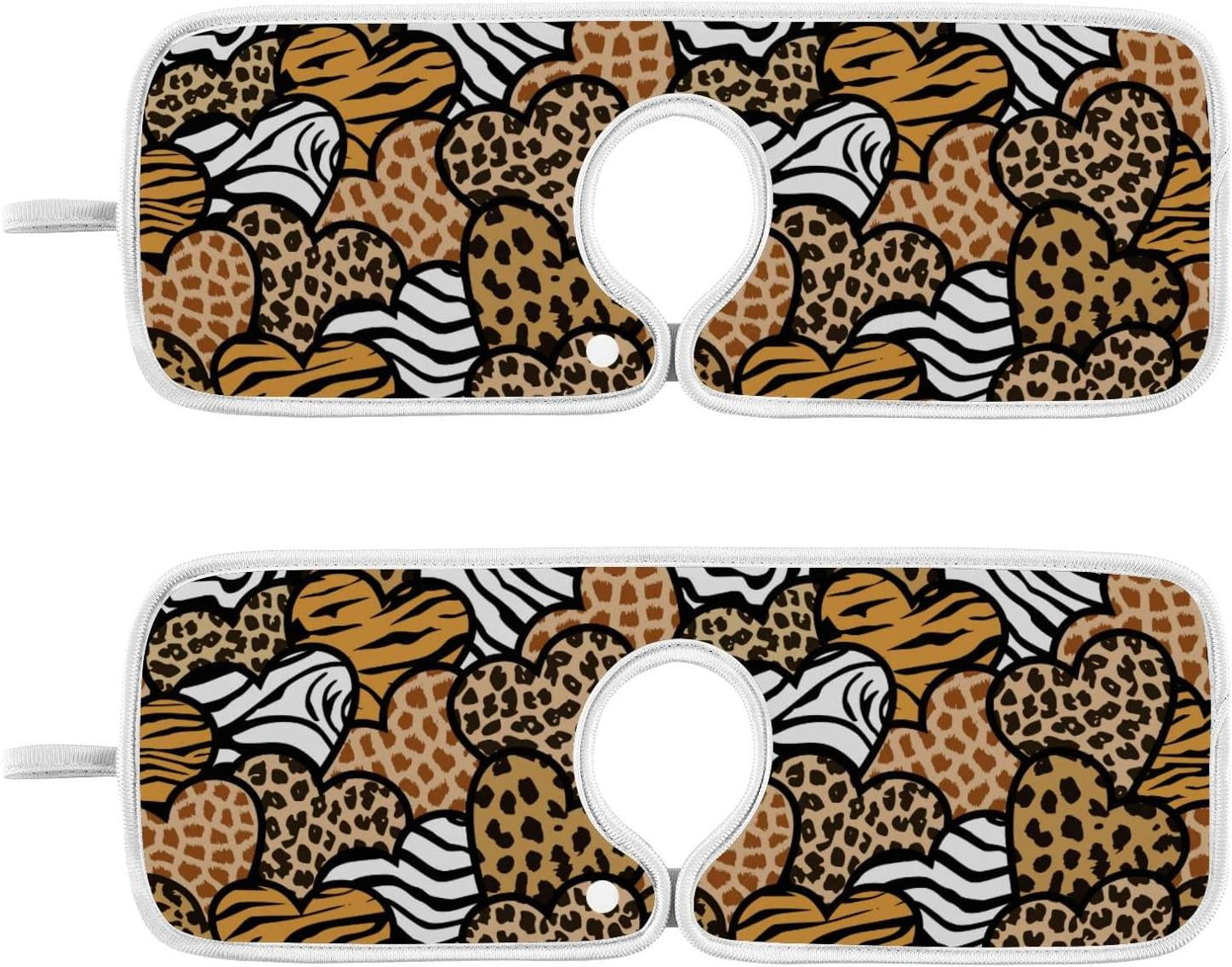 Animal Hearts Love Sink Splash Guard for Faucet 2 Pack Faucet Absorbent ...