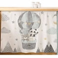 Animal Hot Air Balloon Cabinet Curtains 11" W x 13" L, Panda Elephant ...