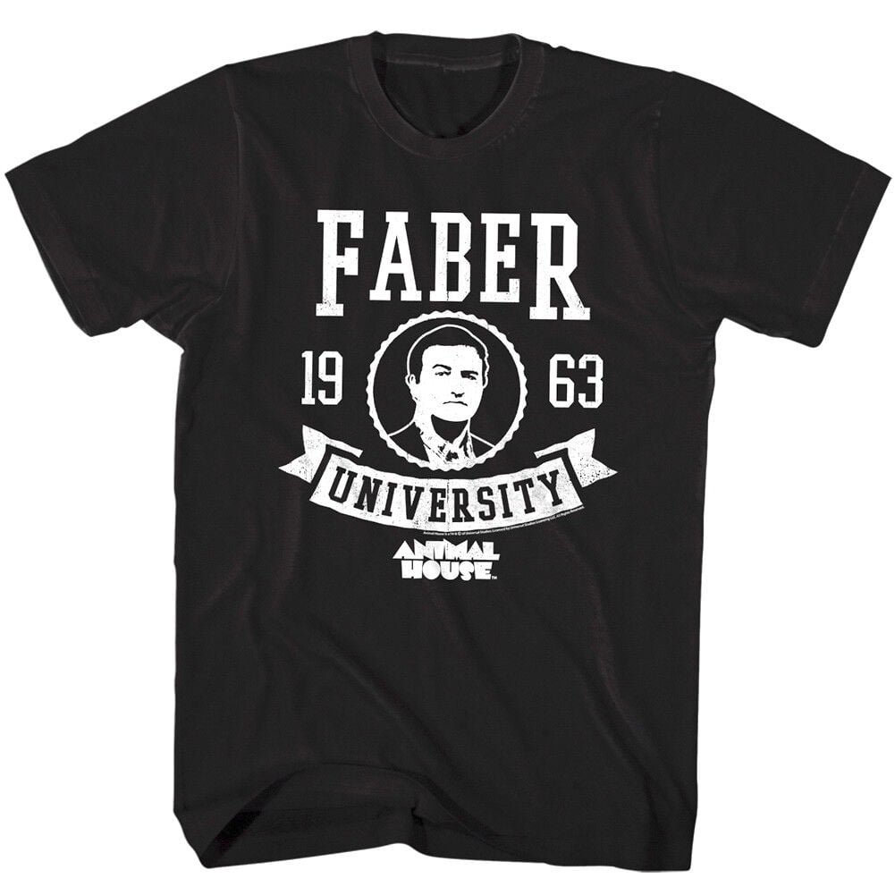 Animal House Faber University 1963 Men's T Shirt Belushi Bluto Face ...