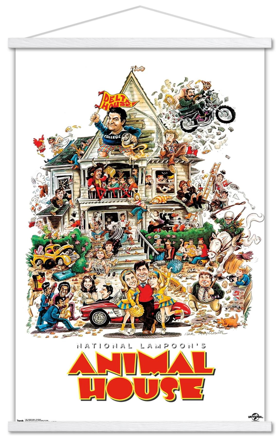 Animal House - One Sheet Wall Poster with Wooden Magnetic Frame, 22.375 ...
