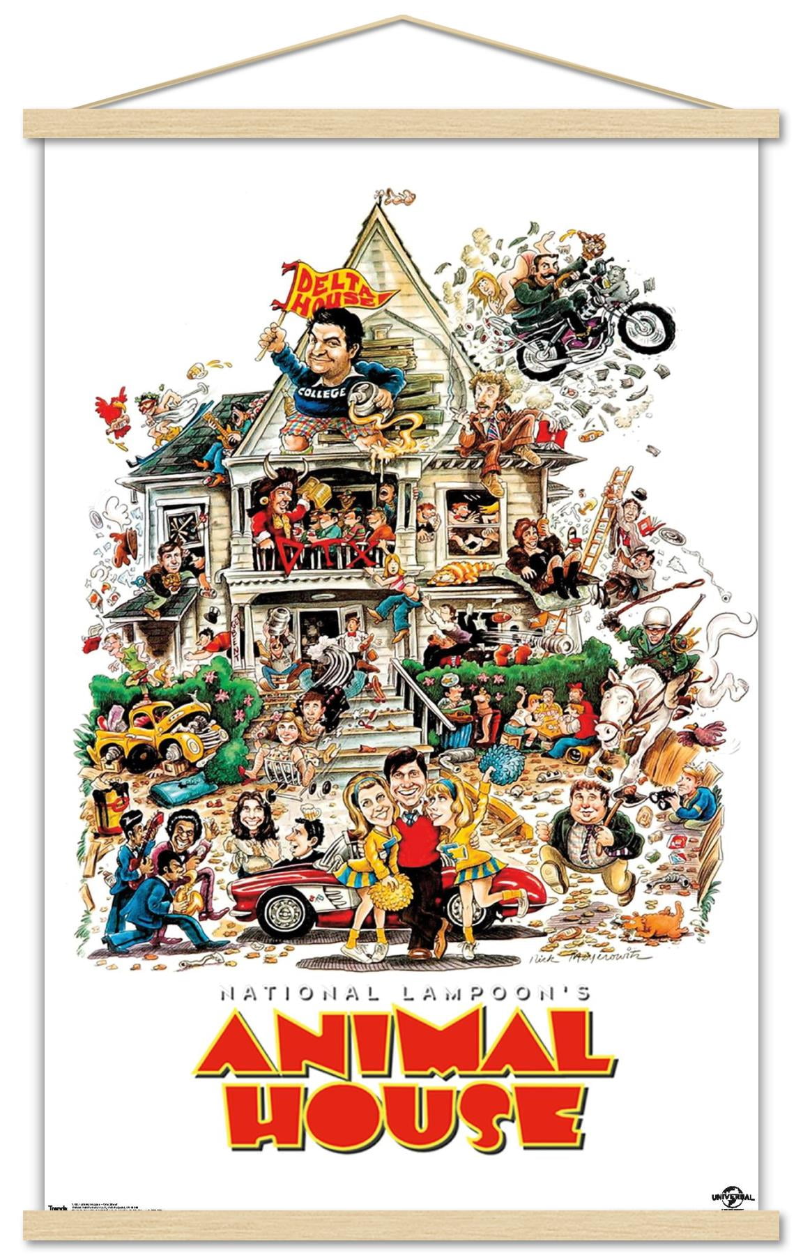 Animal House - One Sheet Wall Poster with Wooden Magnetic Frame, 22.375 ...