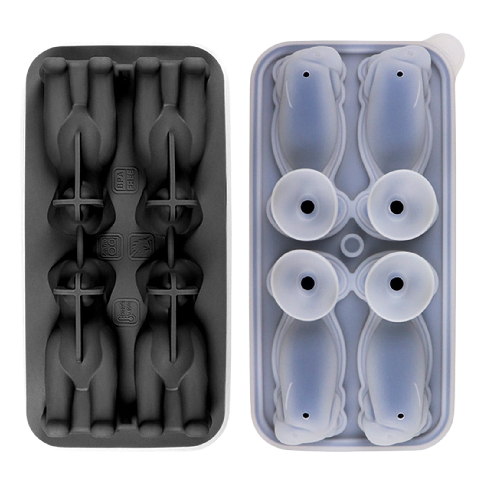 Animal Ice Cube Tray, Silicone Ice Mold For Cocktails Drinks, 4-Cavity ...