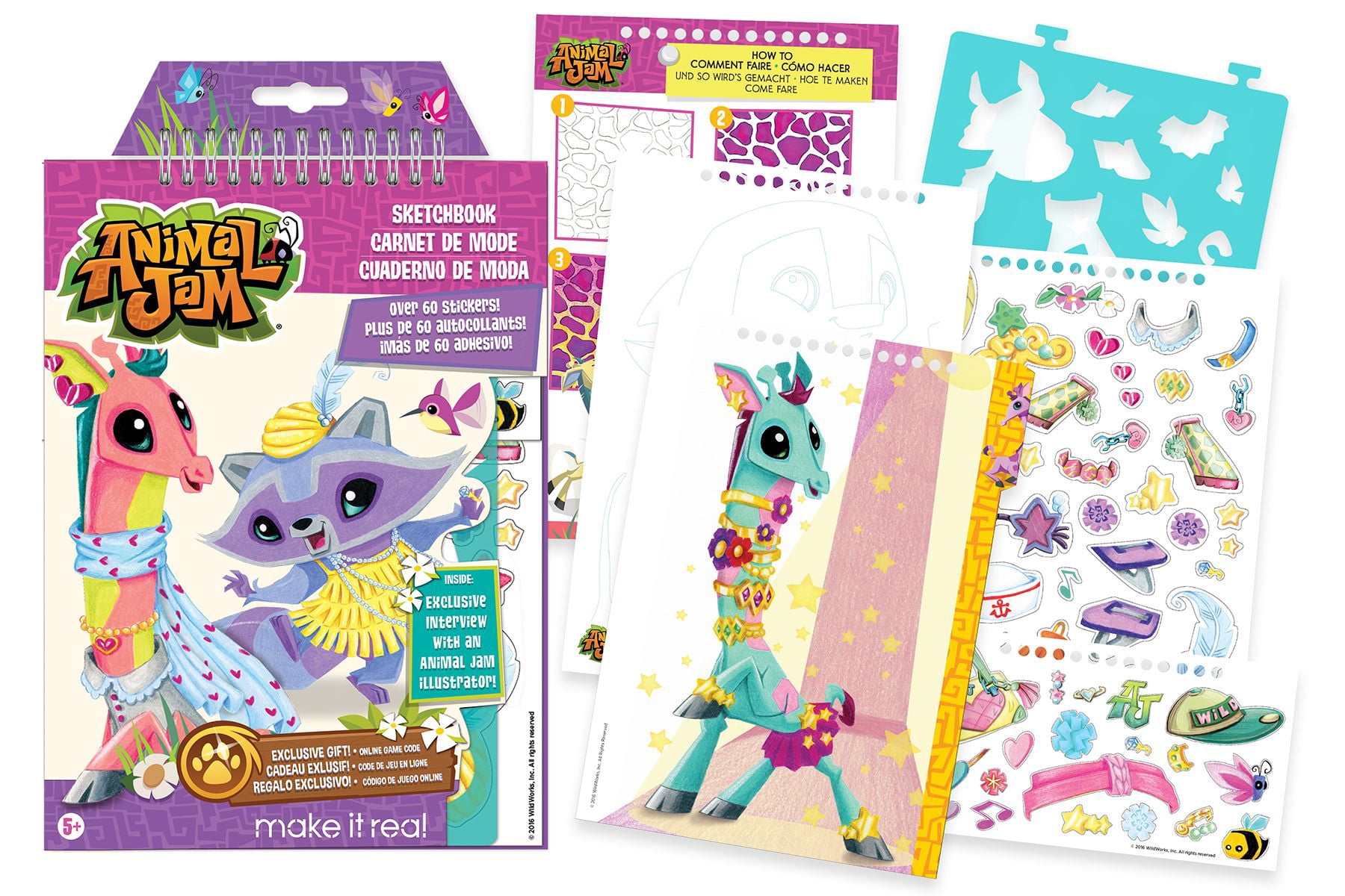 Animal Jam Large Sketchbook - Walmart.com