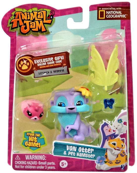 Animal Jam Von Otter & Pet Hamster Figures - Walmart.com