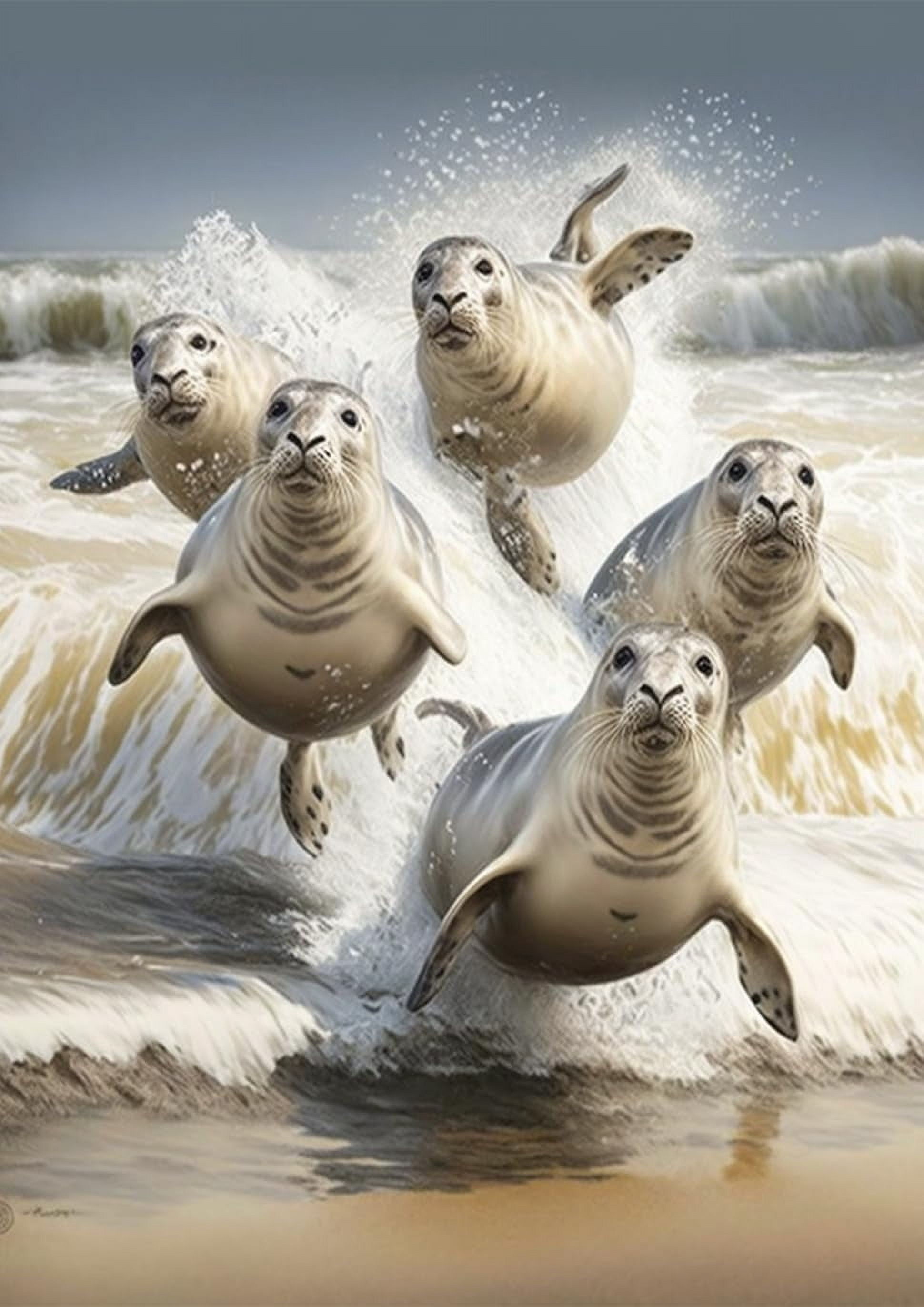 Animal Jigsaw Puzzle 1000 Pieces,Seal Puzzles for Adults,20 28.8 inch ...