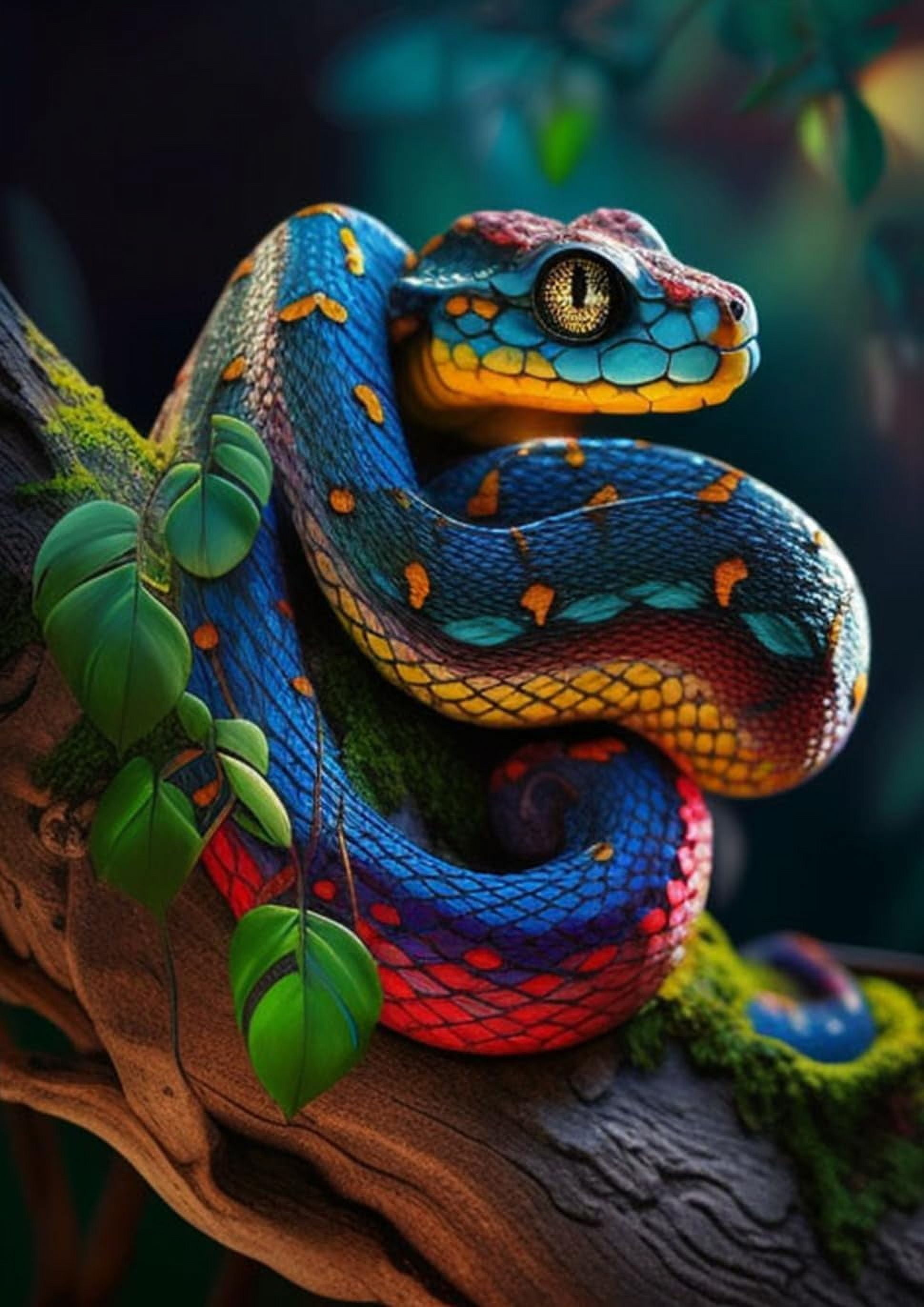 Animal Jigsaw Puzzle 35 Pieces,Colorful Snakes Puzzles for Adults ...