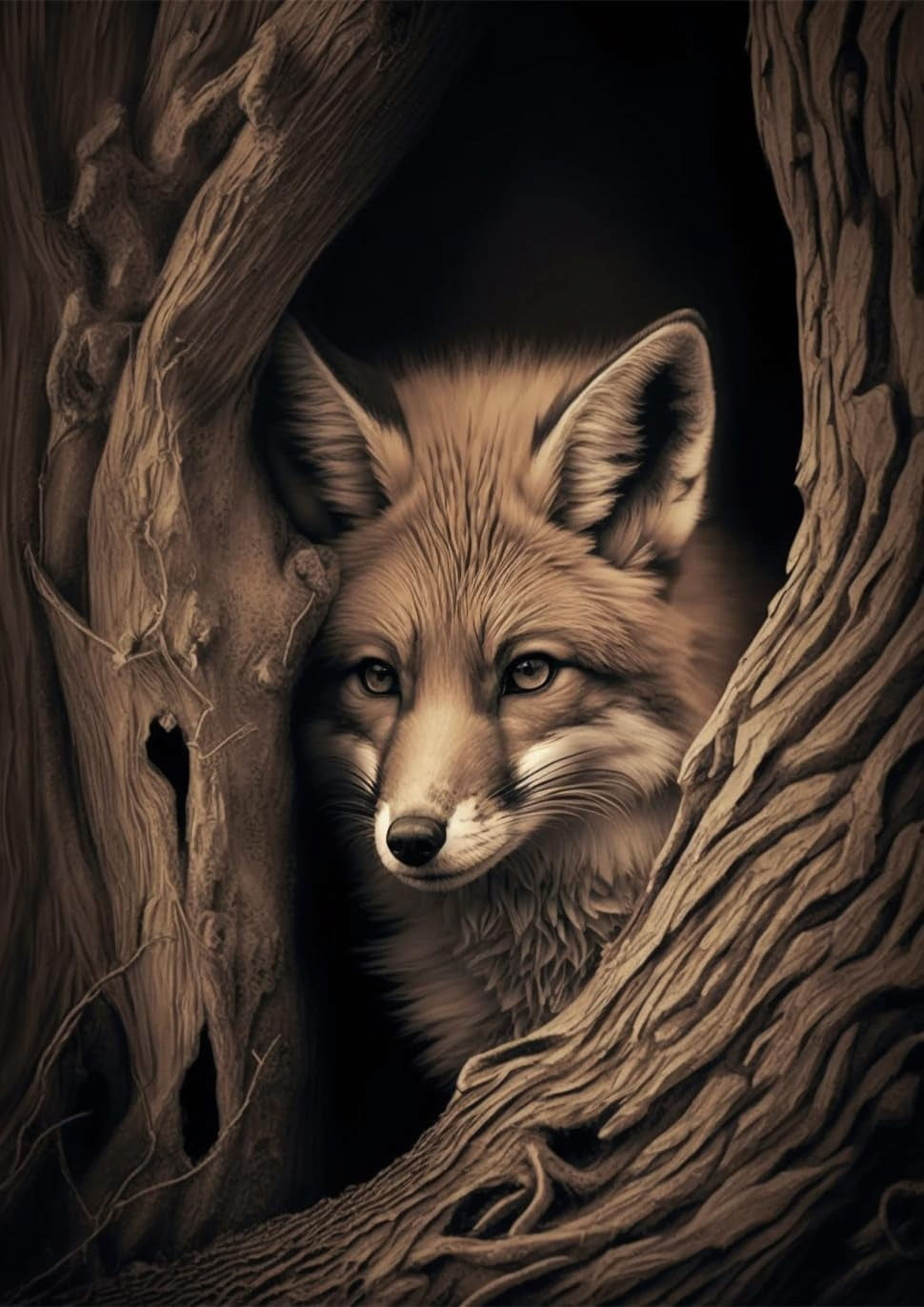 Animal Jigsaw Puzzle 500 Pieces,A Fox Peering Puzzles for Adults,Unique ...