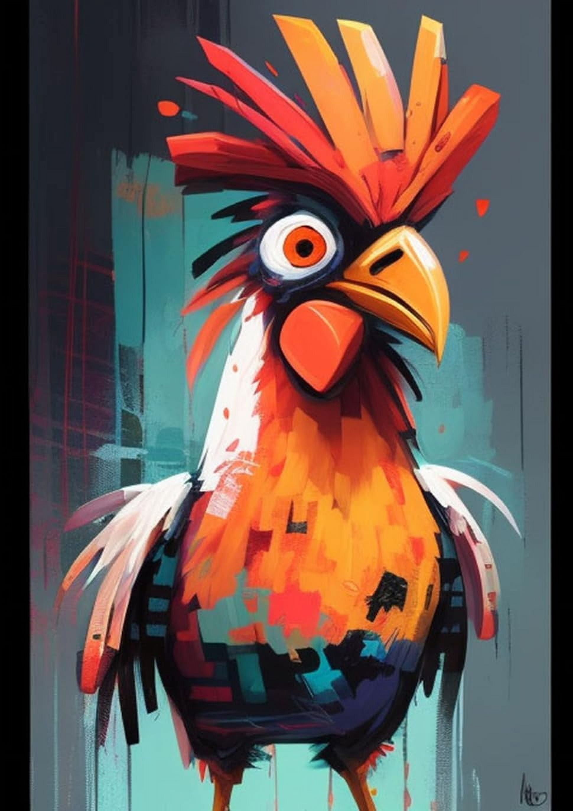 Animal Jigsaw Puzzle 500 Pieces,Abstract Chicken Puzzles for Adults ...