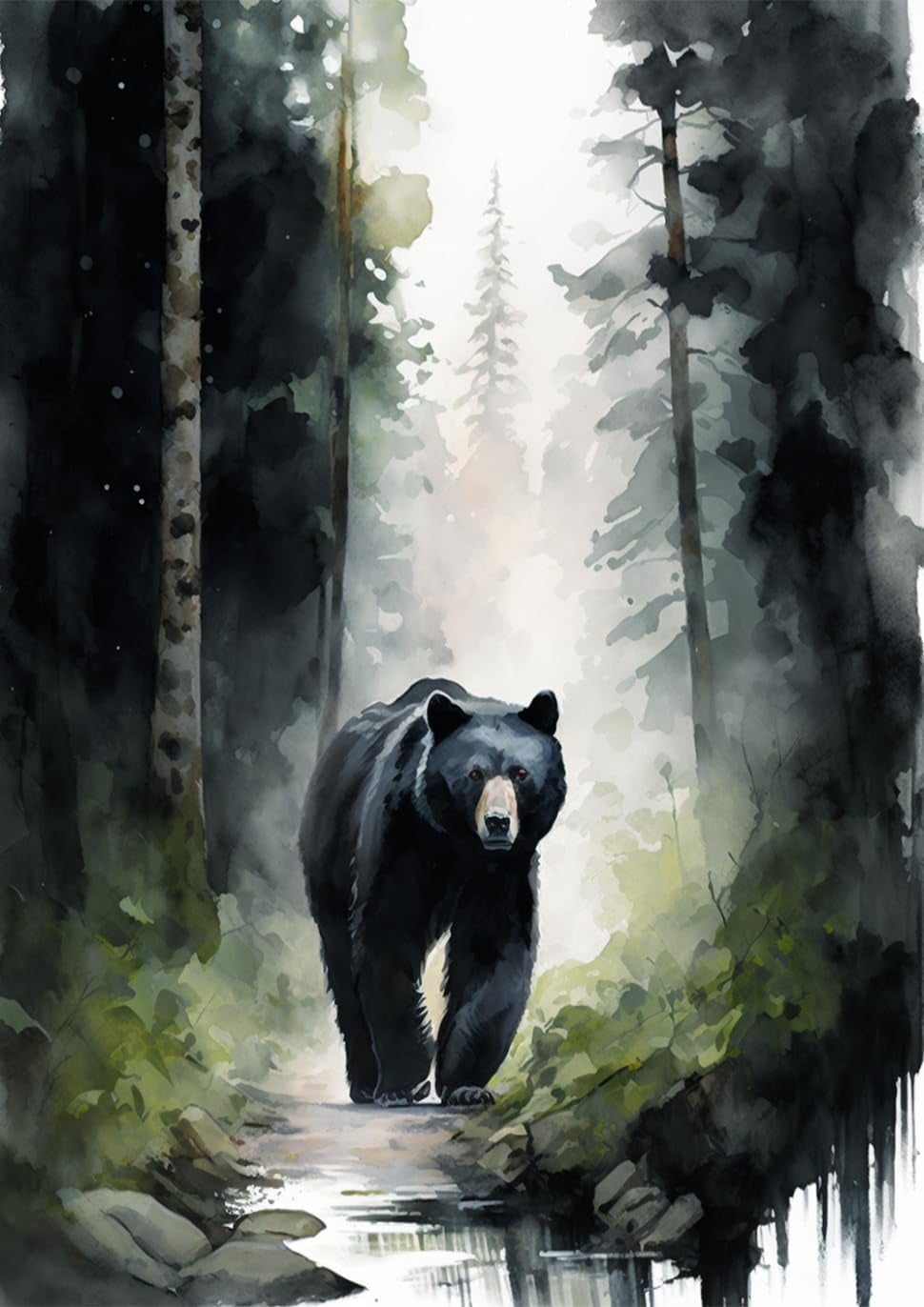 Animal Jigsaw Puzzle ,Black Bear Puzzles for Adults,Unique Difficult ...