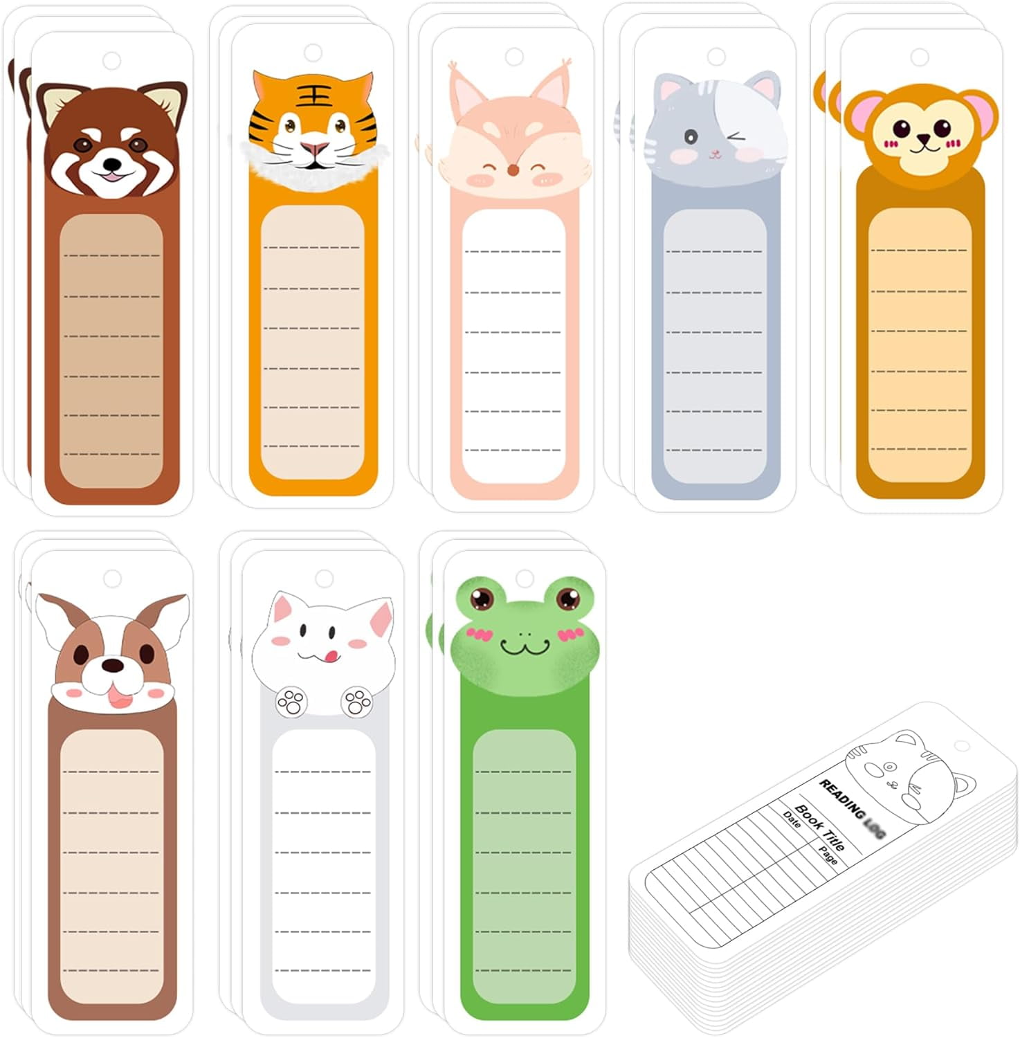 Animal Kids Bookmarks 40Pcs Cute Animal Bookmarks with Tassel DIY Book ...