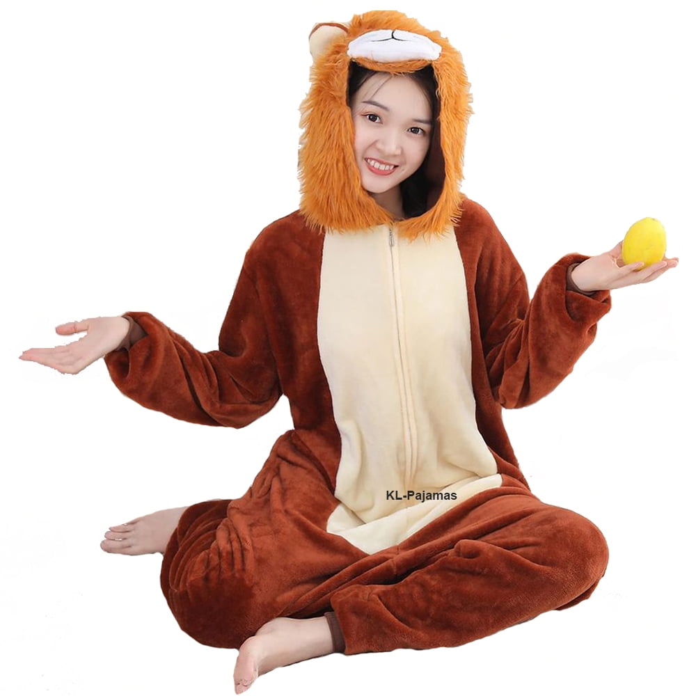 Animal Kigurumi Lion Cartoon Suit Women Pajama Anime Onesies For Adult ...