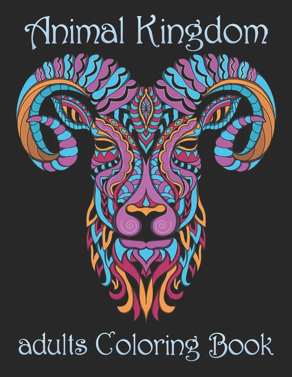 Animal Kingdom adults Coloring Book: Coloring Book with Lions ...