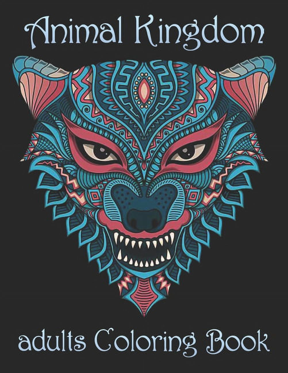 Animal Kingdom adults Coloring Book: Coloring Book with Lions ...