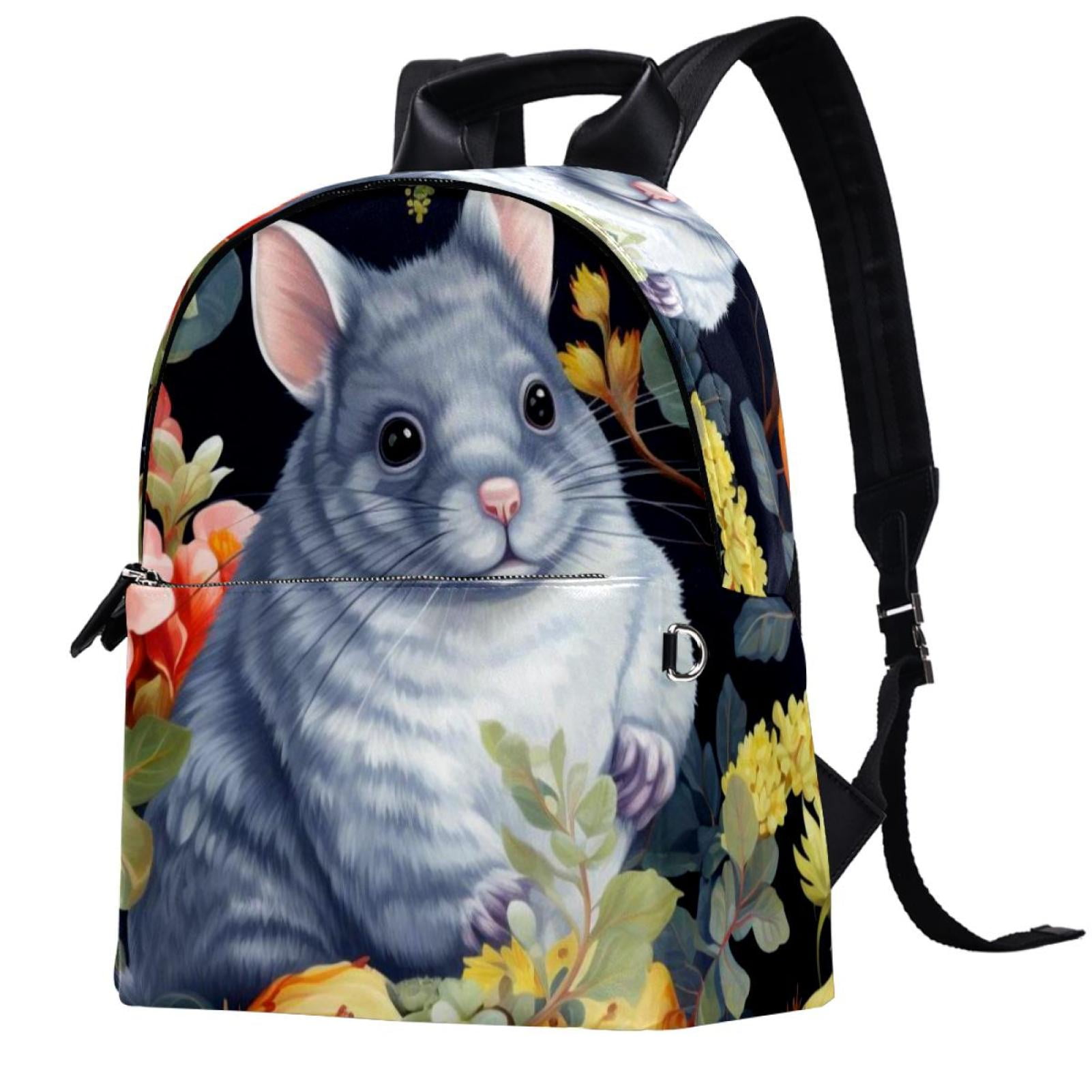 Animal Leather Duffle Backpack with Adjustable Shoulder Straps, Large ...