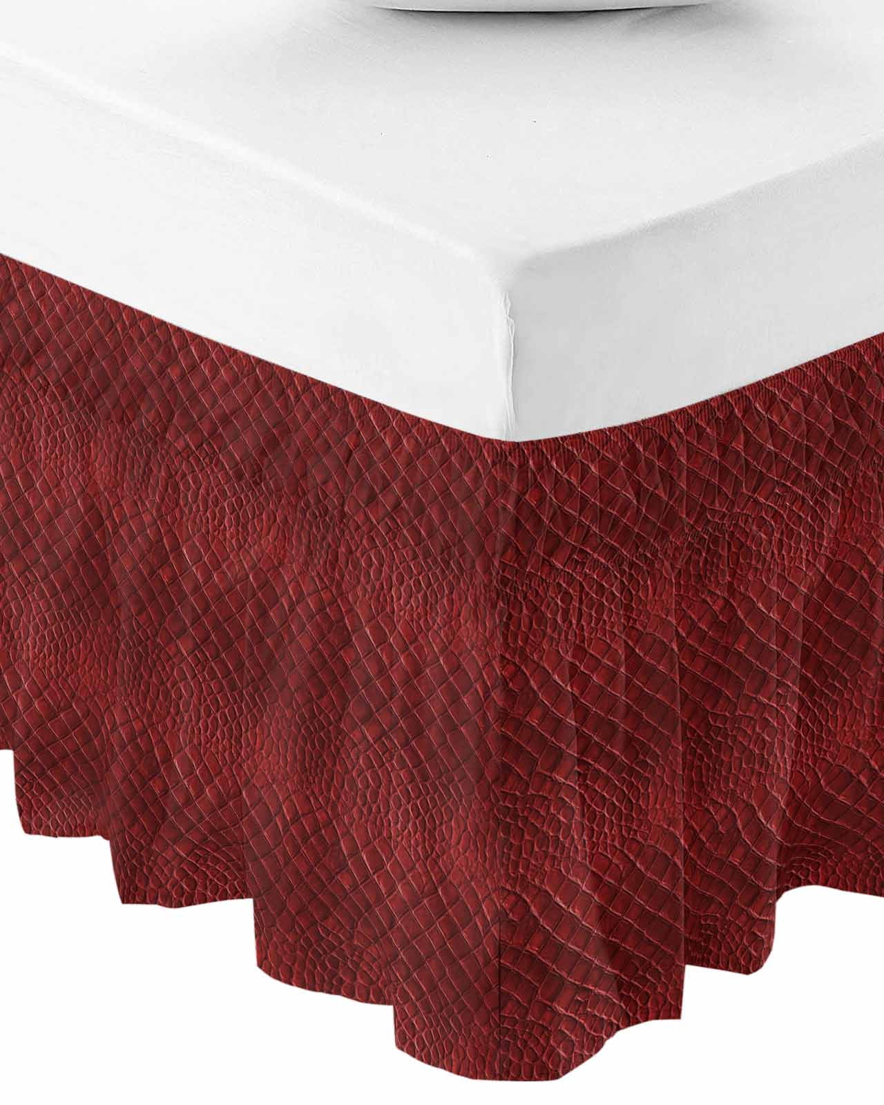 Animal Leather Pattern Bed Skirt Cal King 16 Inch Drop, Wrap Around Bed ...