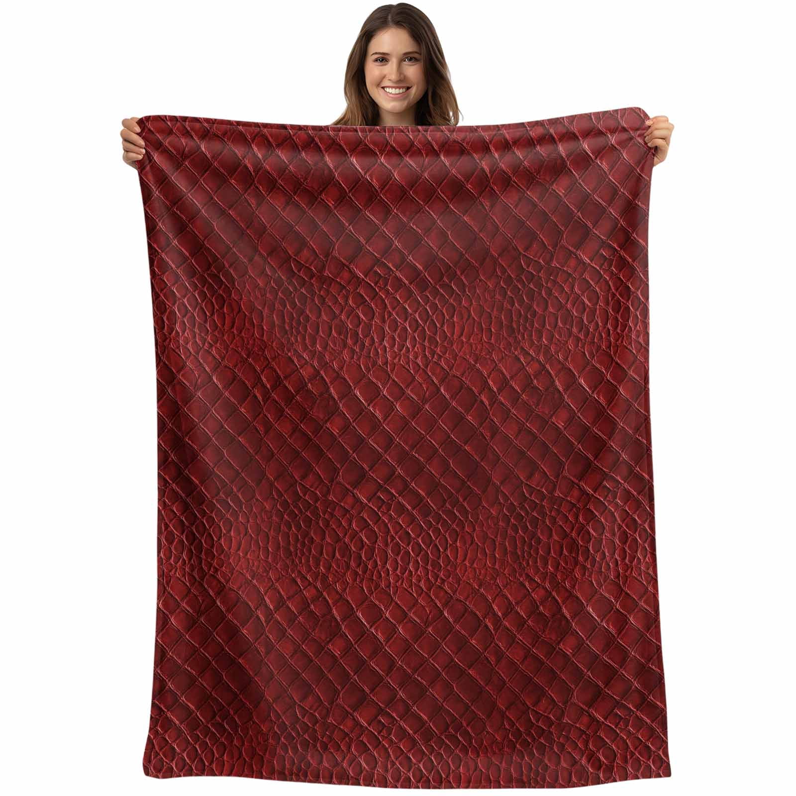 Animal Leather Pattern Blanket Soft Cozy Warm Throw Blanket for Couch ...