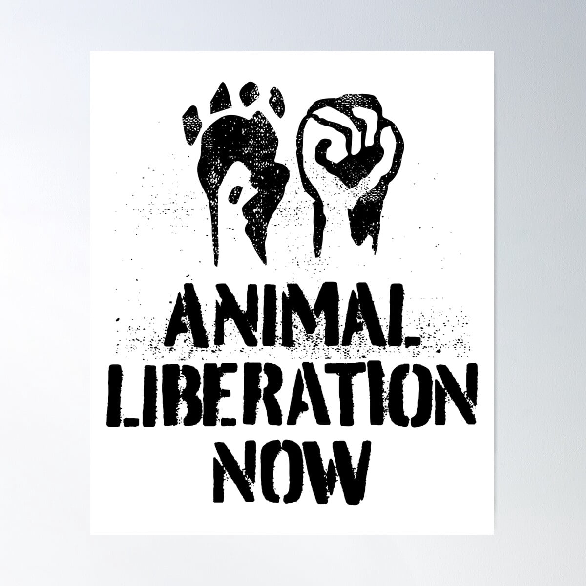 Animal Liberation Now Poster Wall Art, Modern Wall Decor For Living ...