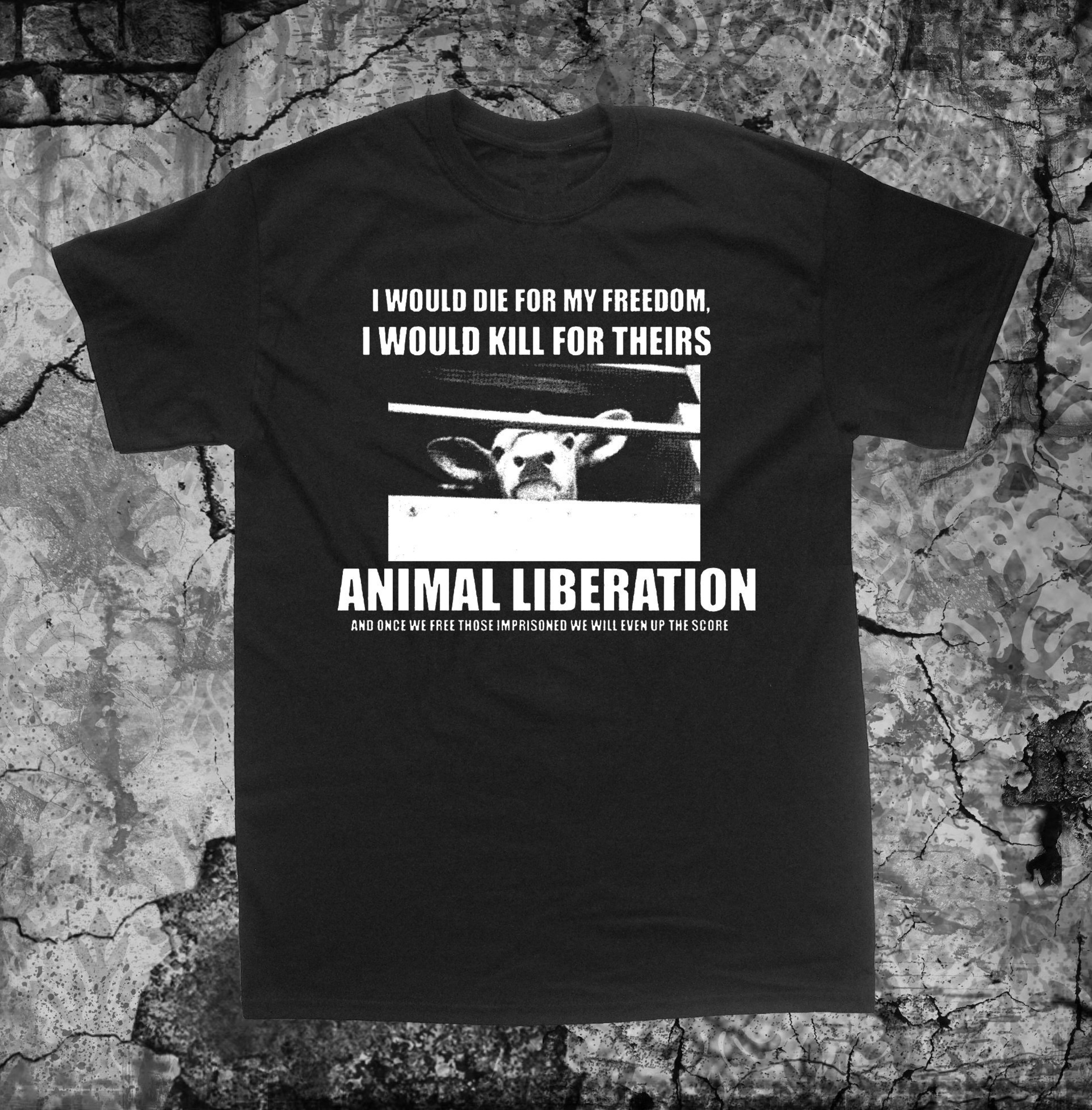 Animal Liberation Shirt - Vegetarian Vegan T Crust Punk Anarcho Meat is ...