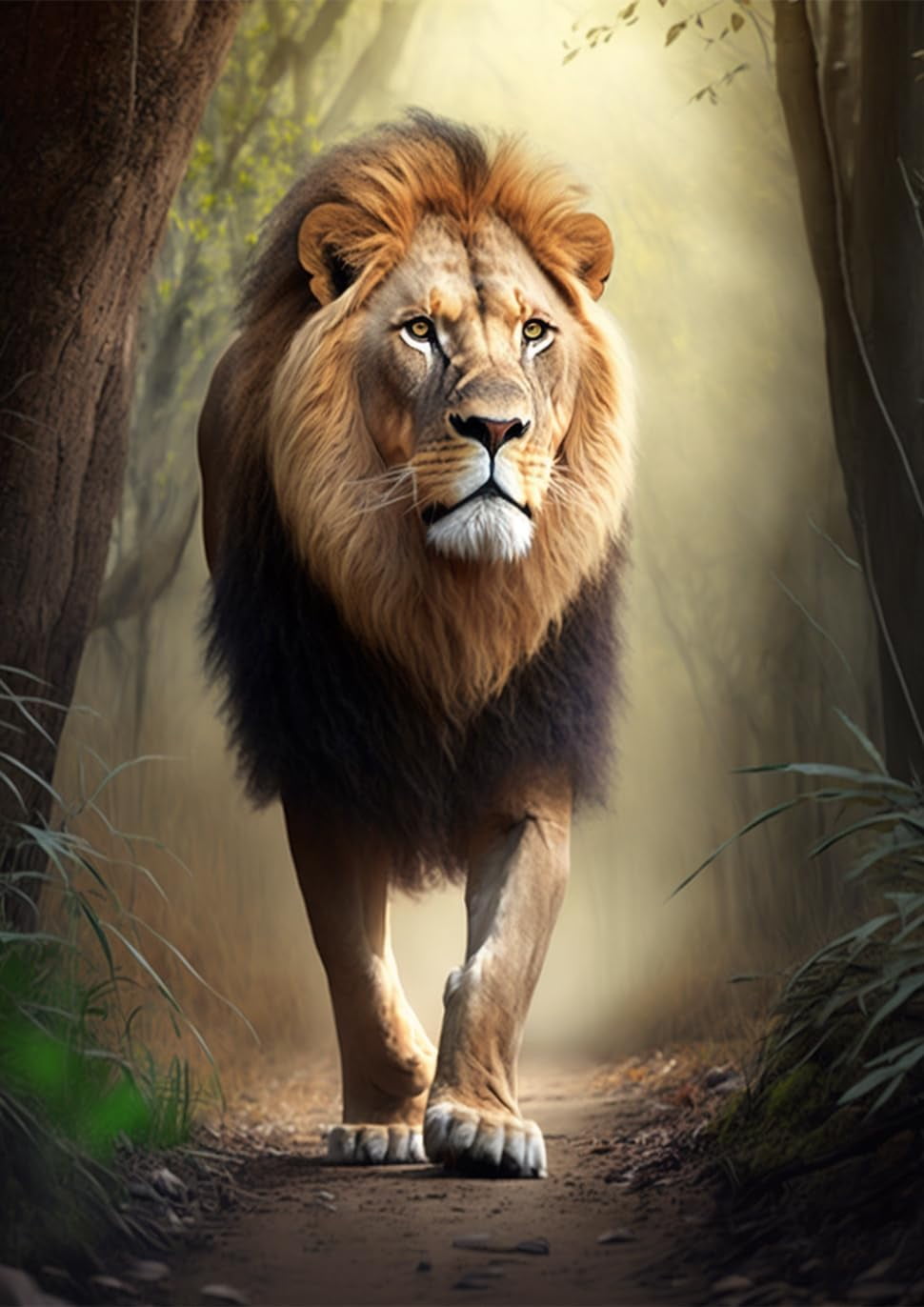 Animal Lion 500 Pieces Puzzle for Adults Educational Intellectual ...