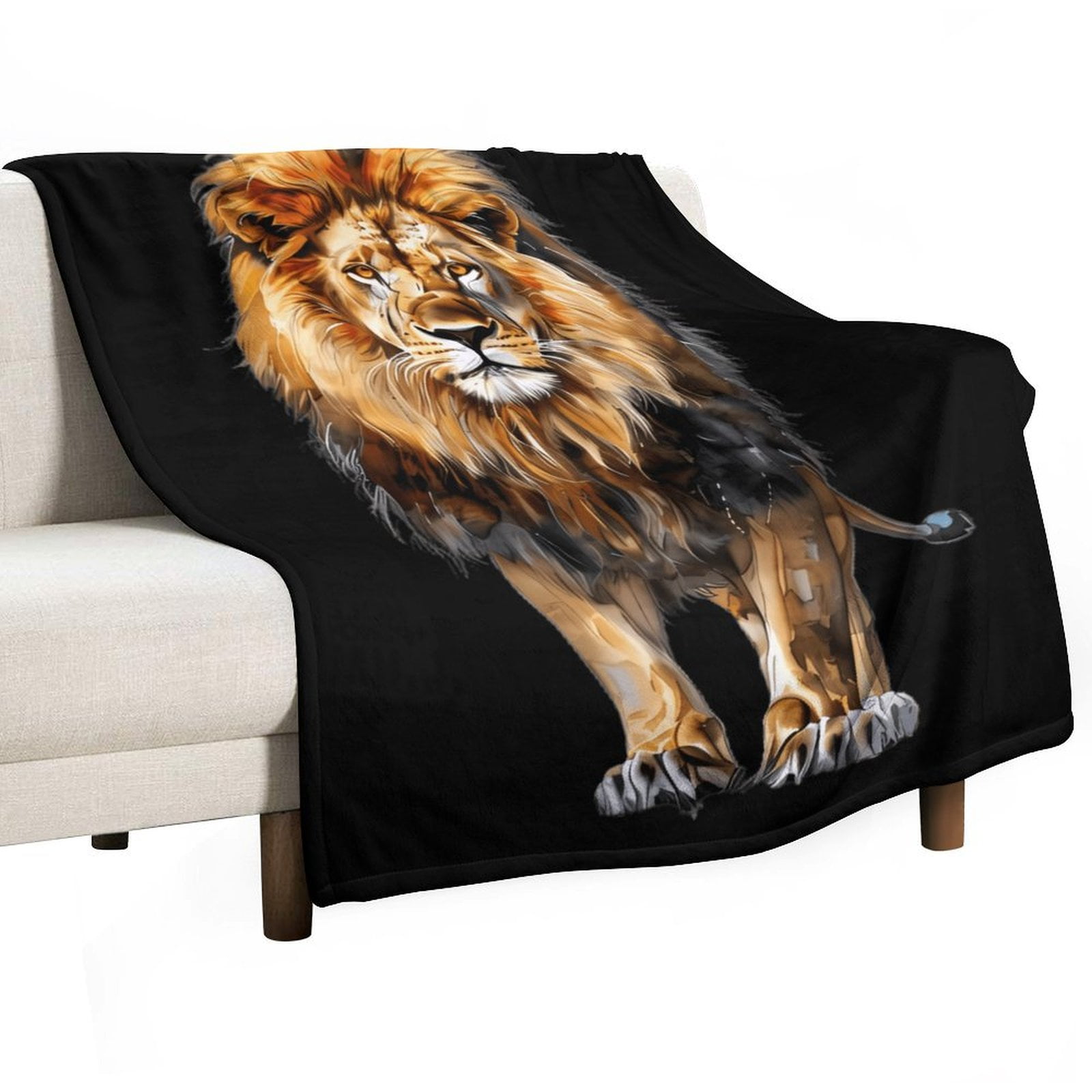 Animal Lion Animal Super Soft Blanket Flannel Throw Blanket Flannel ...